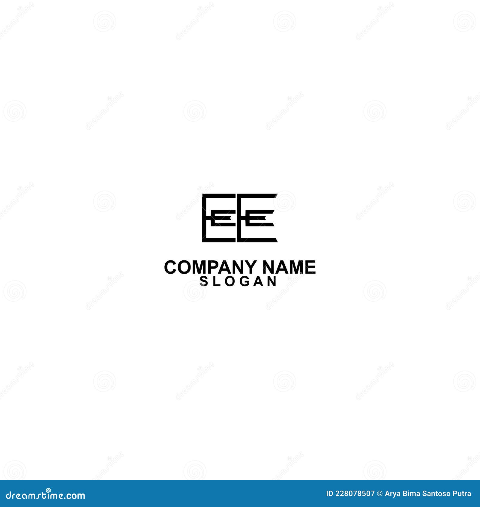 Simple and Cool Letter E Vector Logo Stock Vector - Illustration of ...