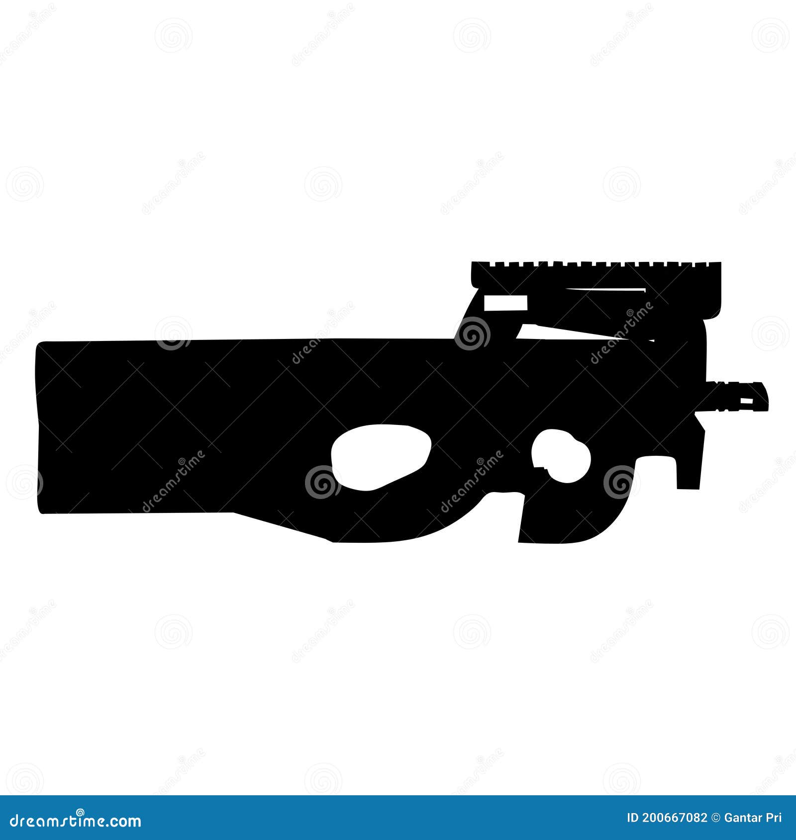 Simple but Cool Silhouette Design Vector Illustration of Weapon Type ...