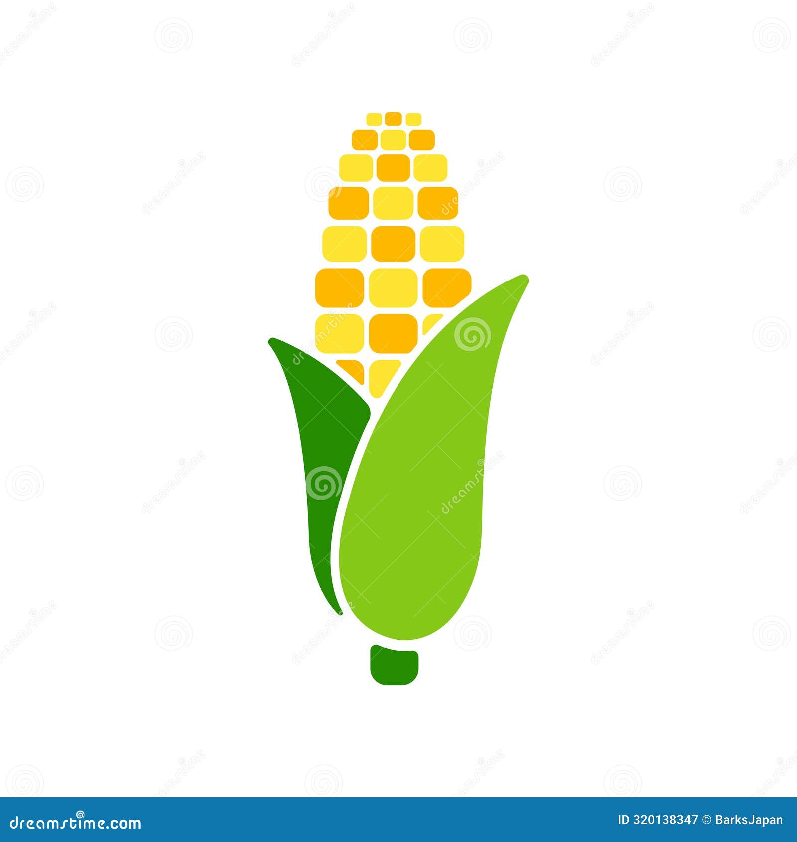 Simple Corn Icon Illustration Stock Vector - Illustration of icon, leaf ...