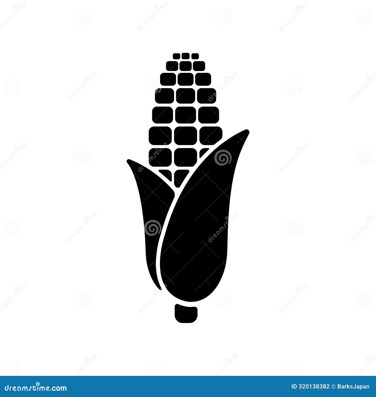 Simple Corn Icon Illustration Stock Vector - Illustration of field ...