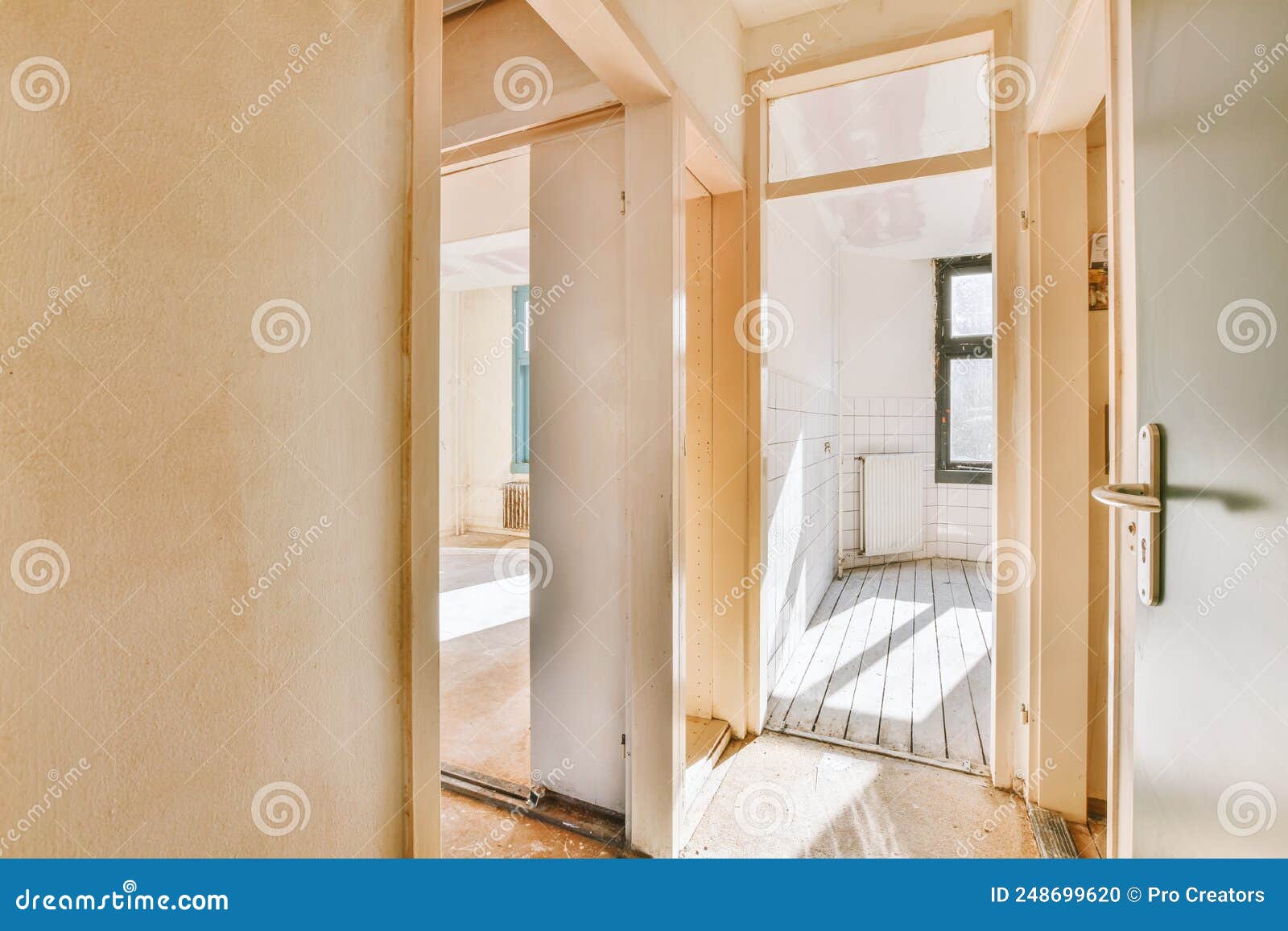 A Simple Corridor with Access Stock Photo - Image of appliance, flat ...