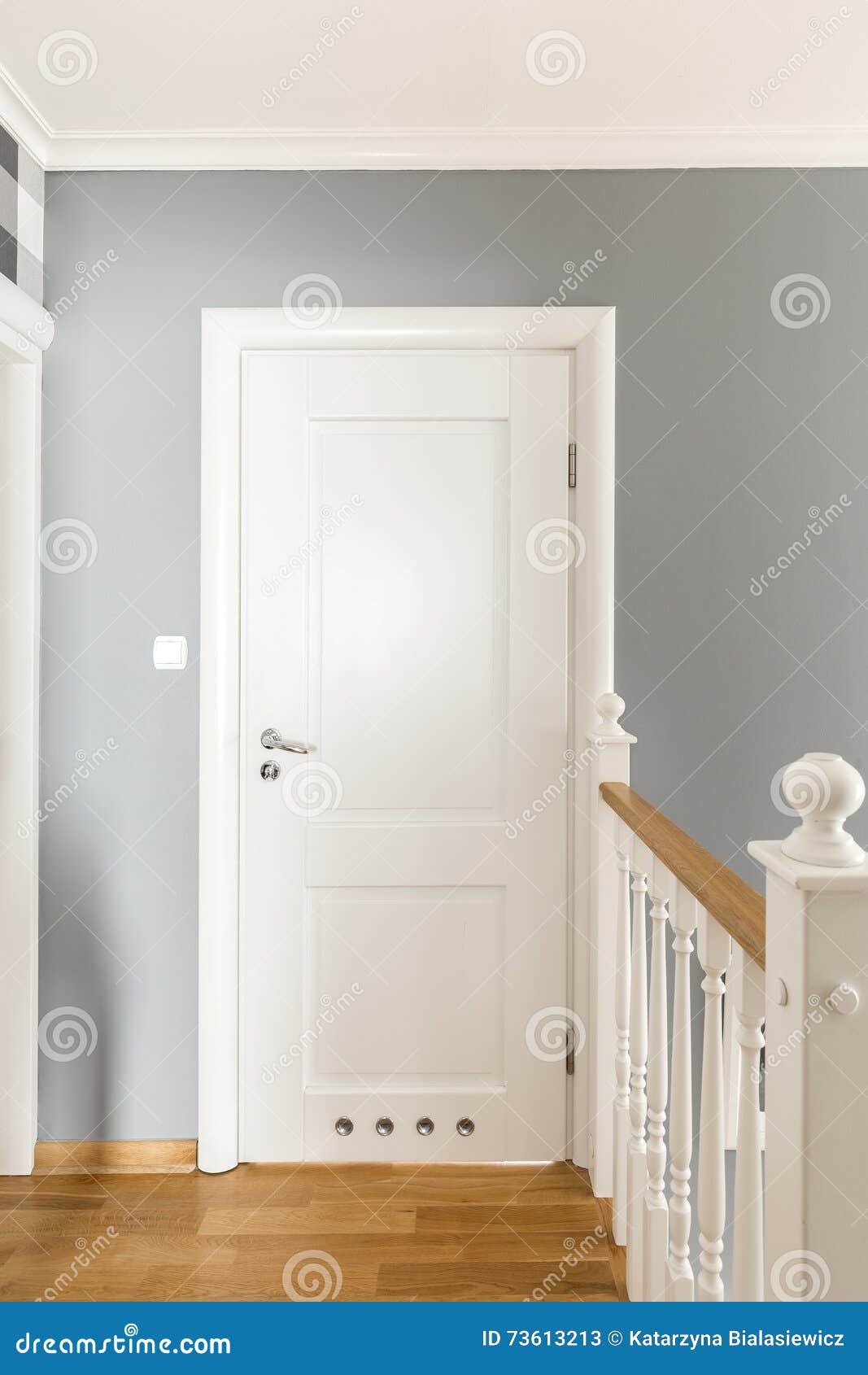 Simple Corridor Interior Design Stock Image - Image of wooden, mirror ...