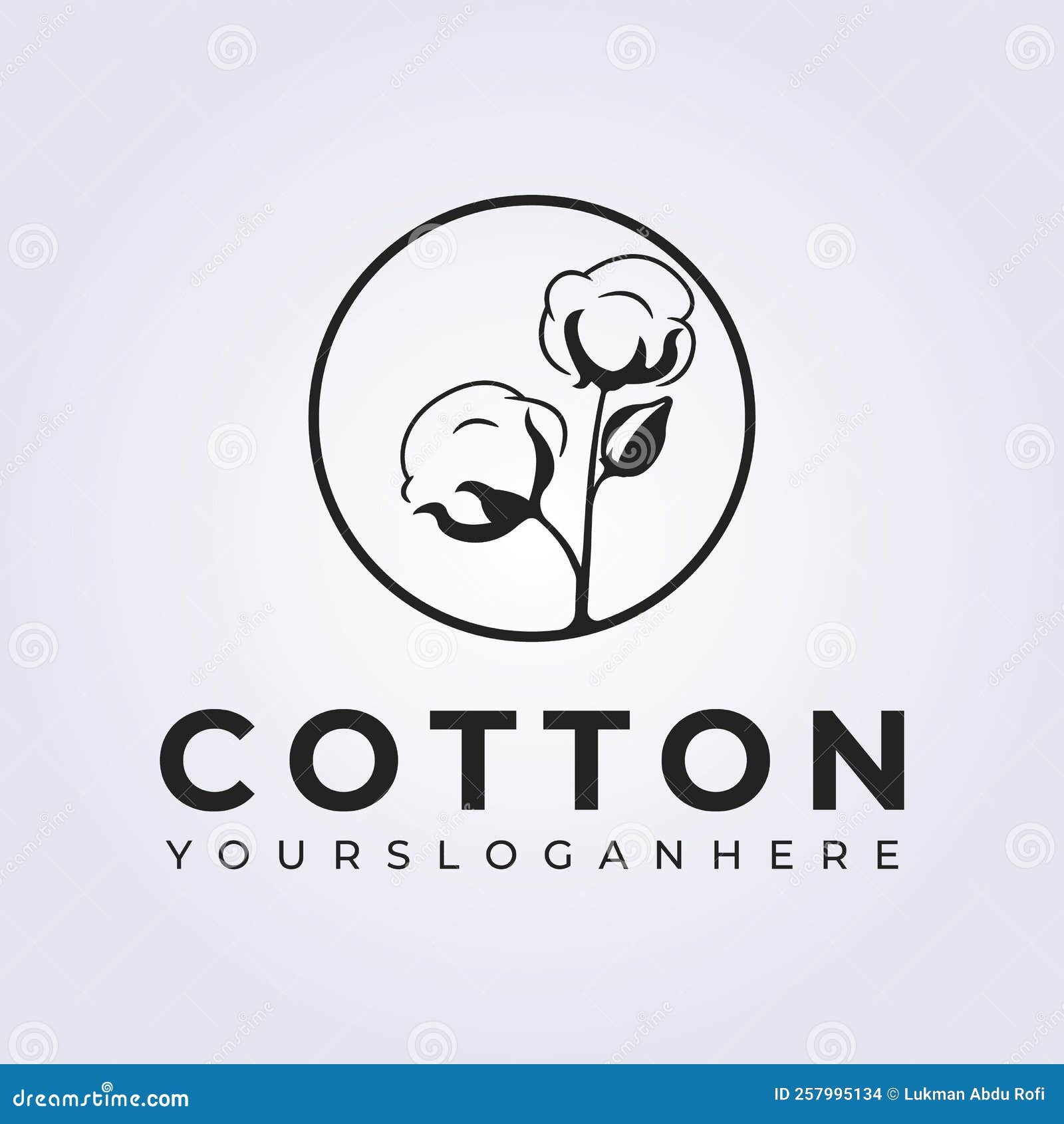 Simple Cotton Farmer Product Logo Vector Illustration Design Stock ...