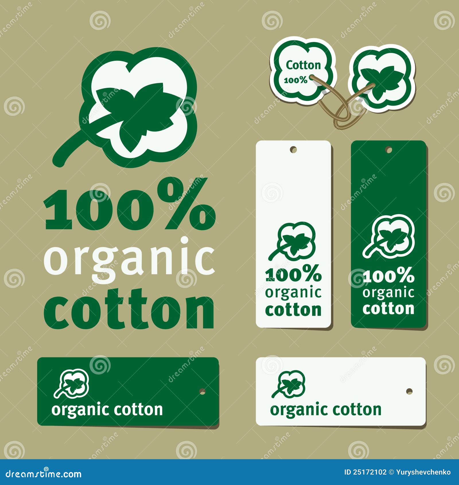 Simple cotton label stock vector. Illustration of material - 25172102