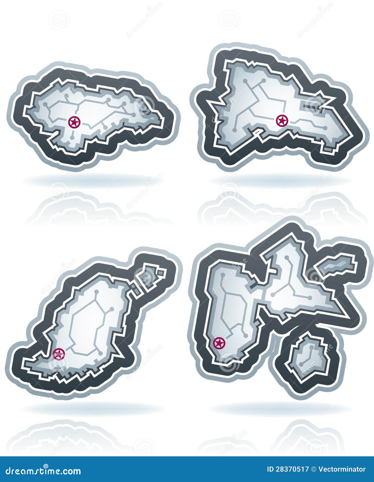 Simple Country Outlines stock vector. Illustration of symbol - 28370517