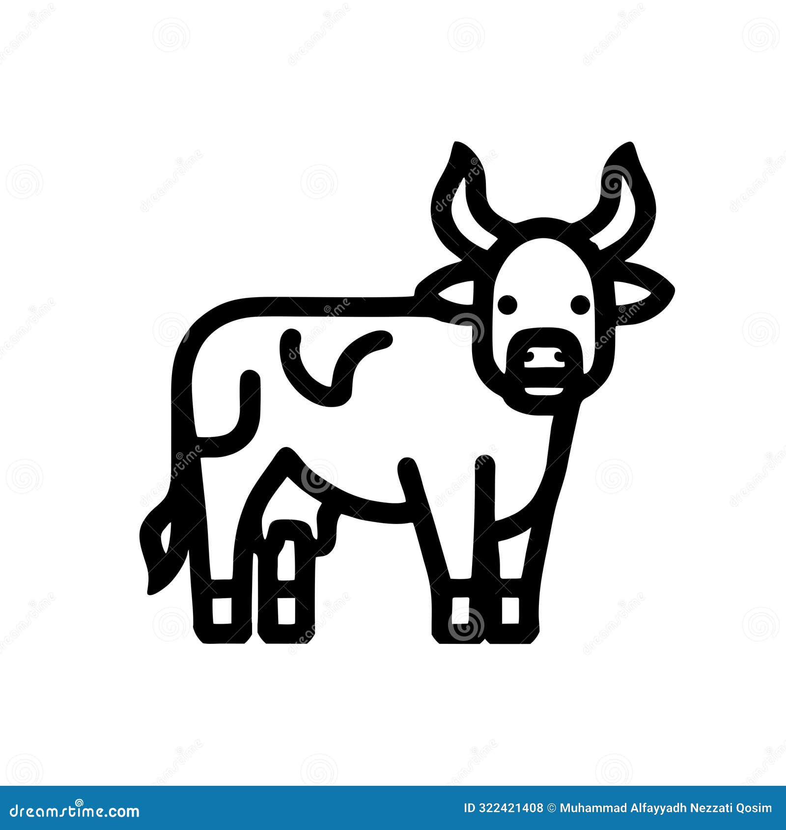 Simple Cow and Bull Vector with Minimalist and Modern Design Stock ...
