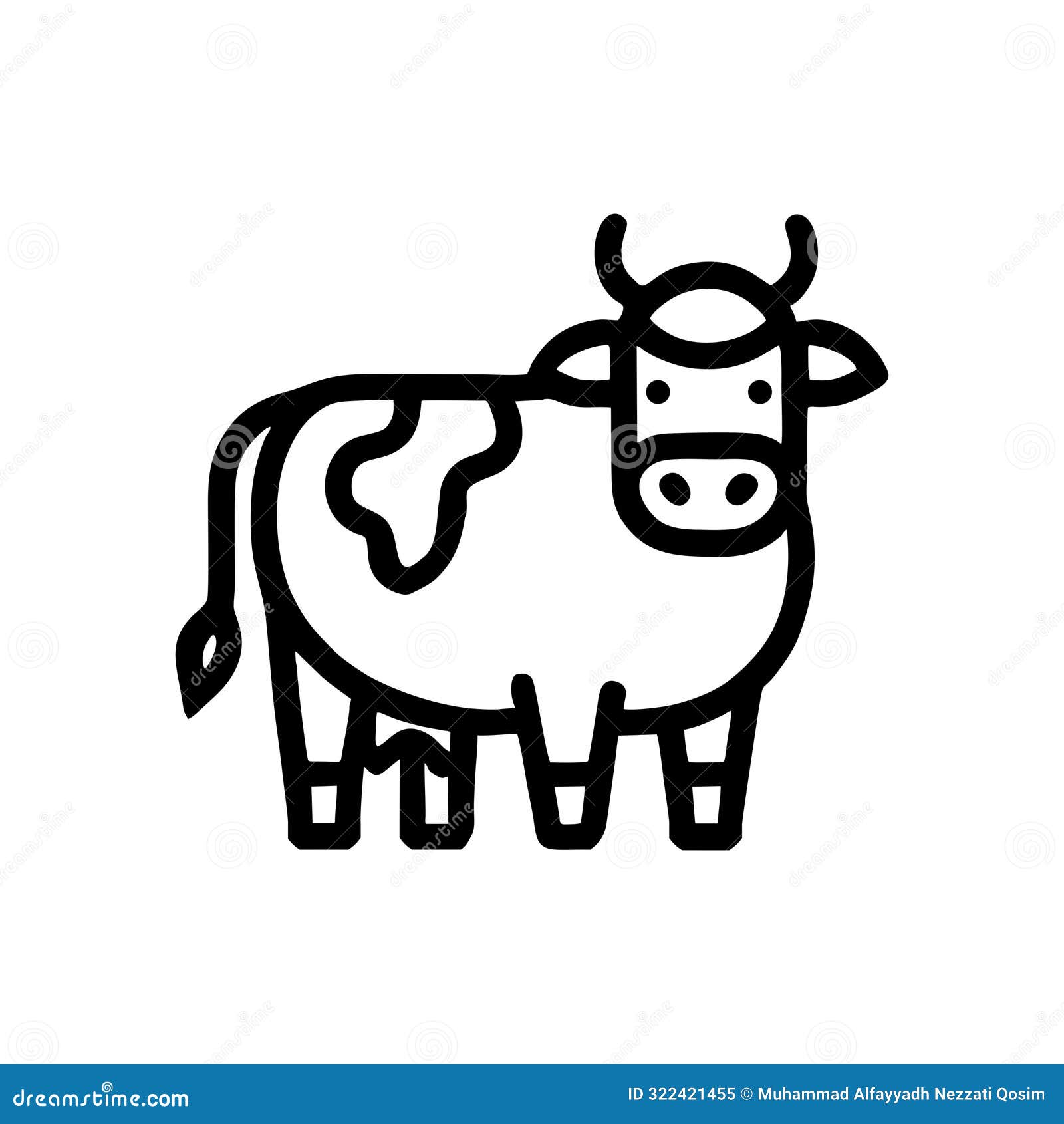 Simple Cow and Bull Vector with Minimalist and Modern Design Stock ...
