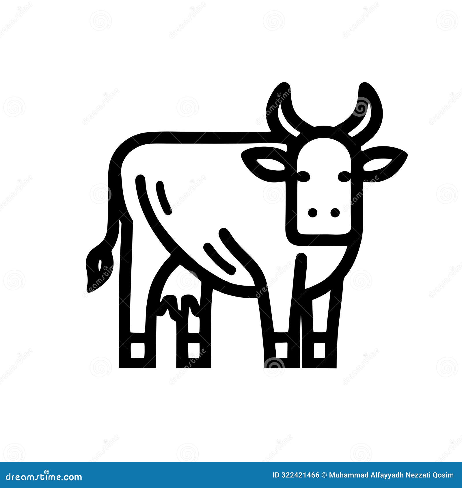 Simple Cow and Bull Vector with Minimalist and Modern Design Stock ...