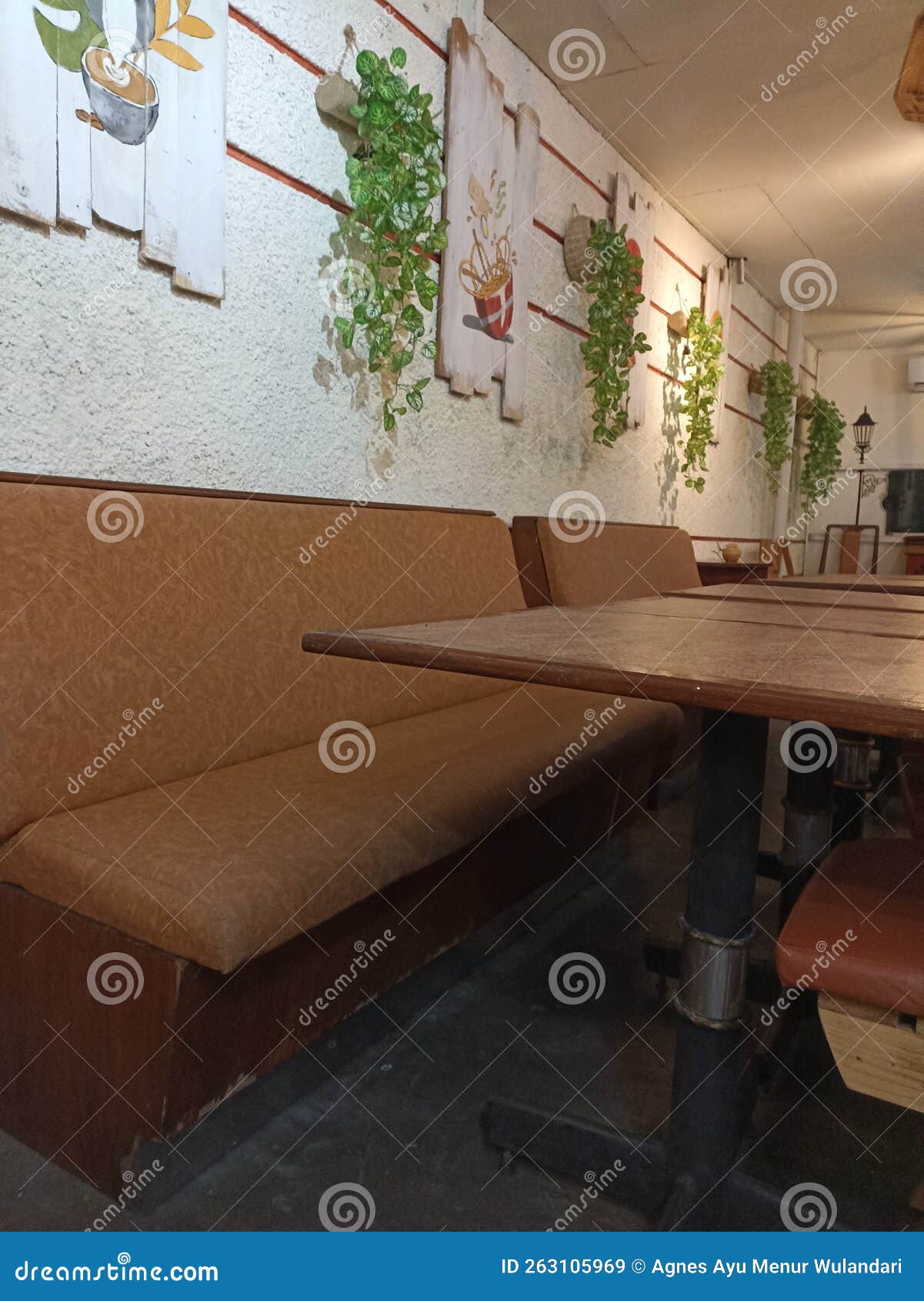 A Simple and Cozy Set Up Cafe in Indonesia Stock Image - Image of ...