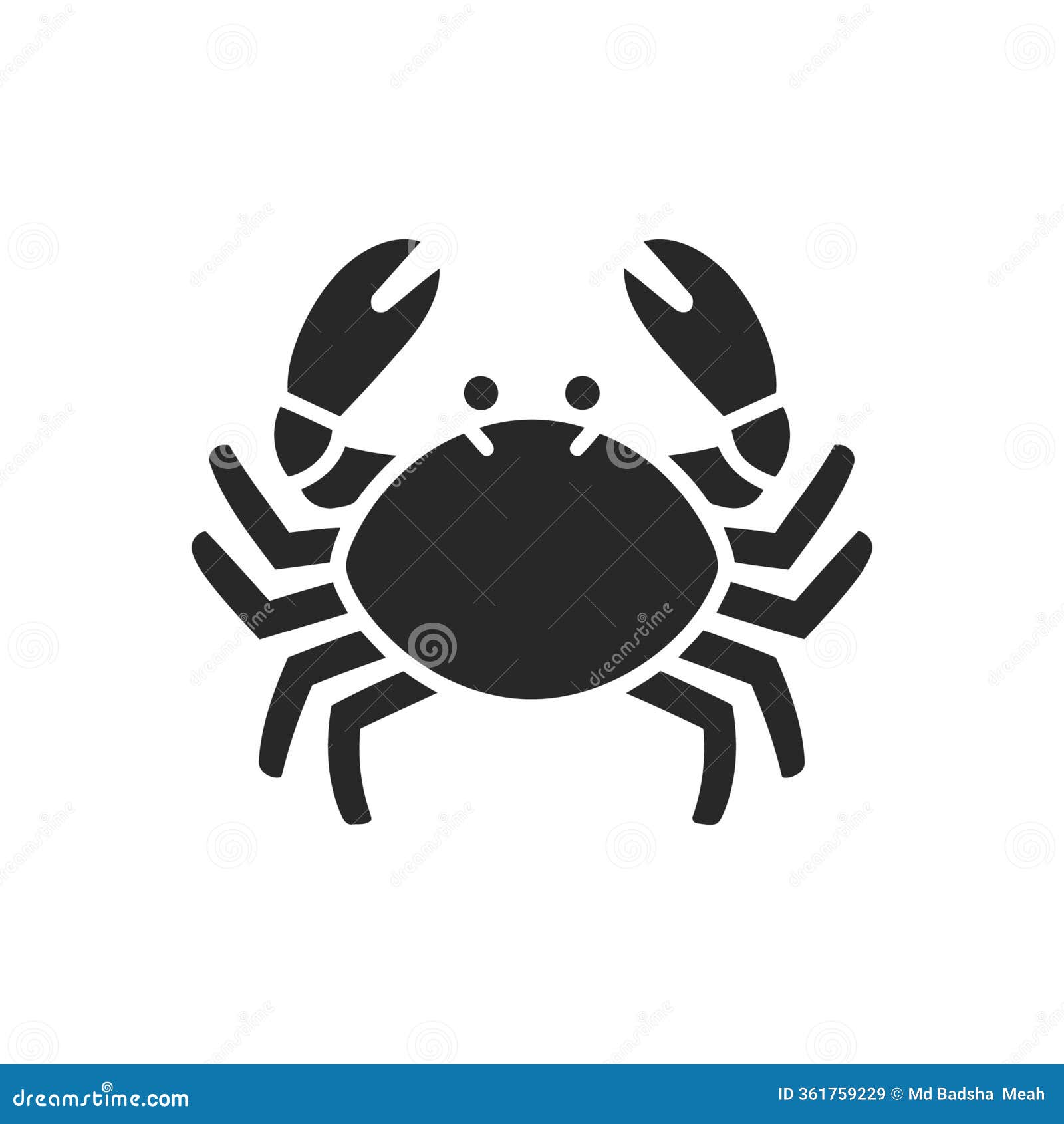 Simple Crab Silhouette Vector Art | CartoonDealer.com #322602104