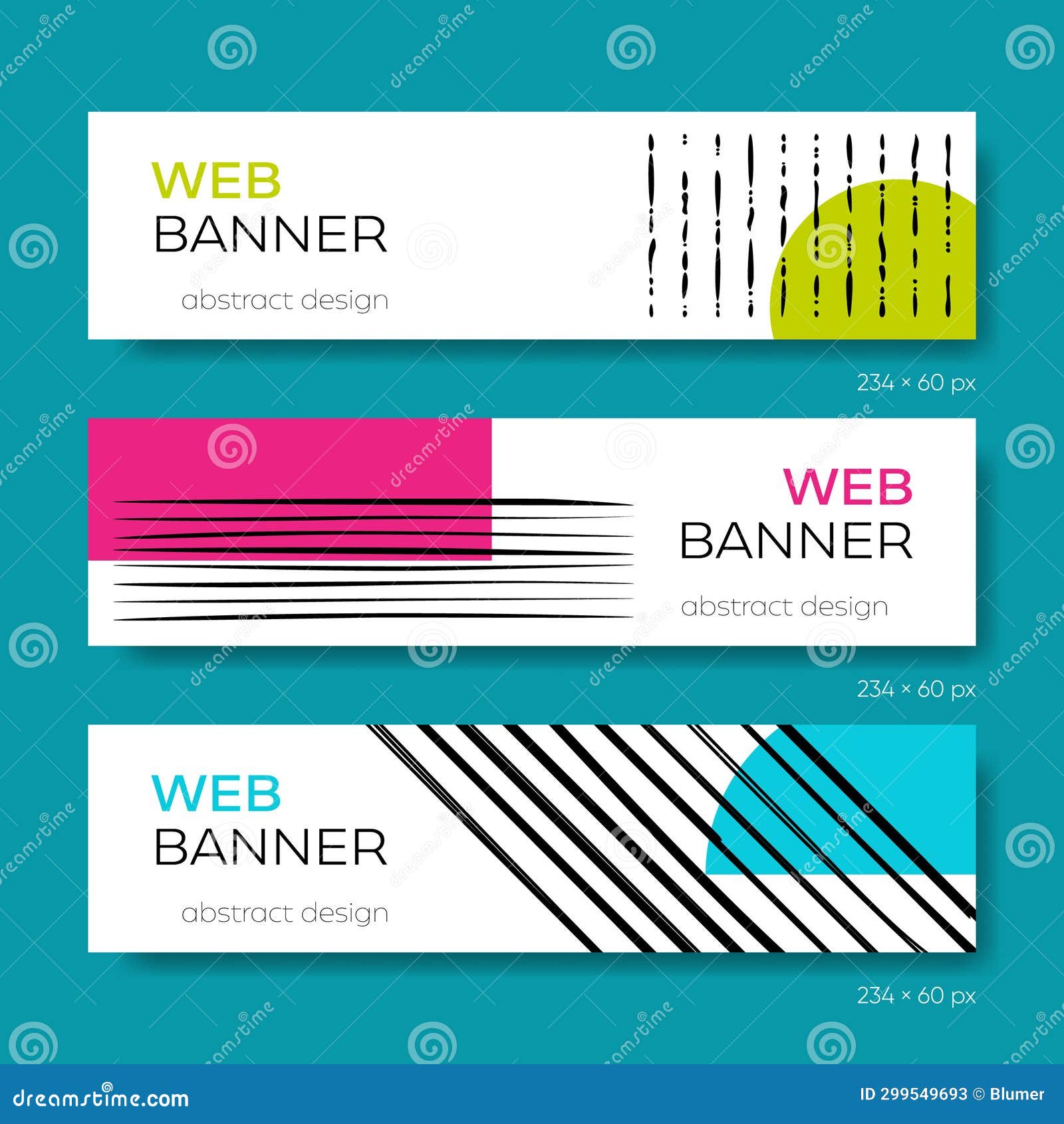 Simple Creative Abstract Design Vector Web Banners Stock Vector ...