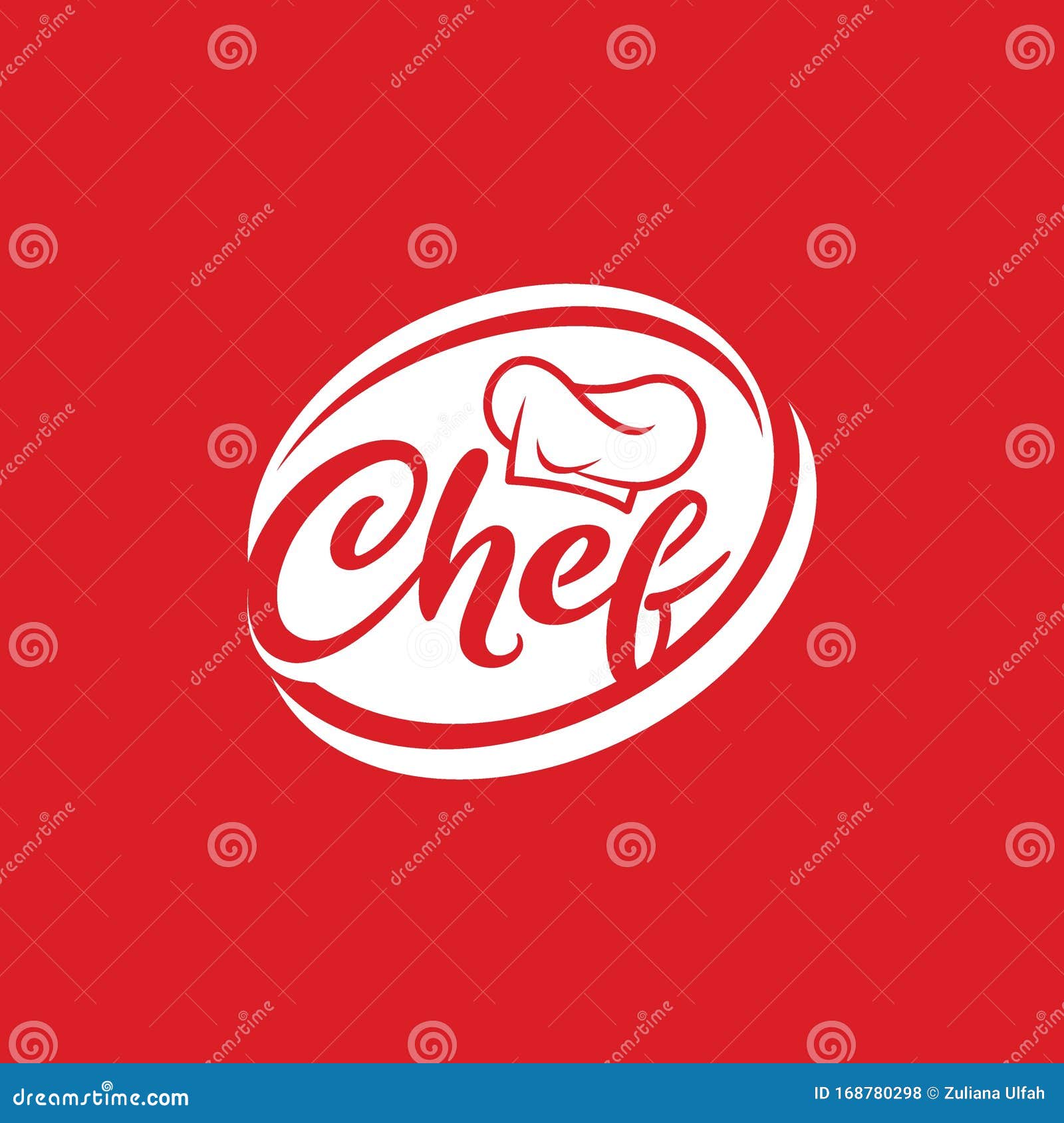 Simple and Creative Flat Chef Logo Design Vector Template Stock ...