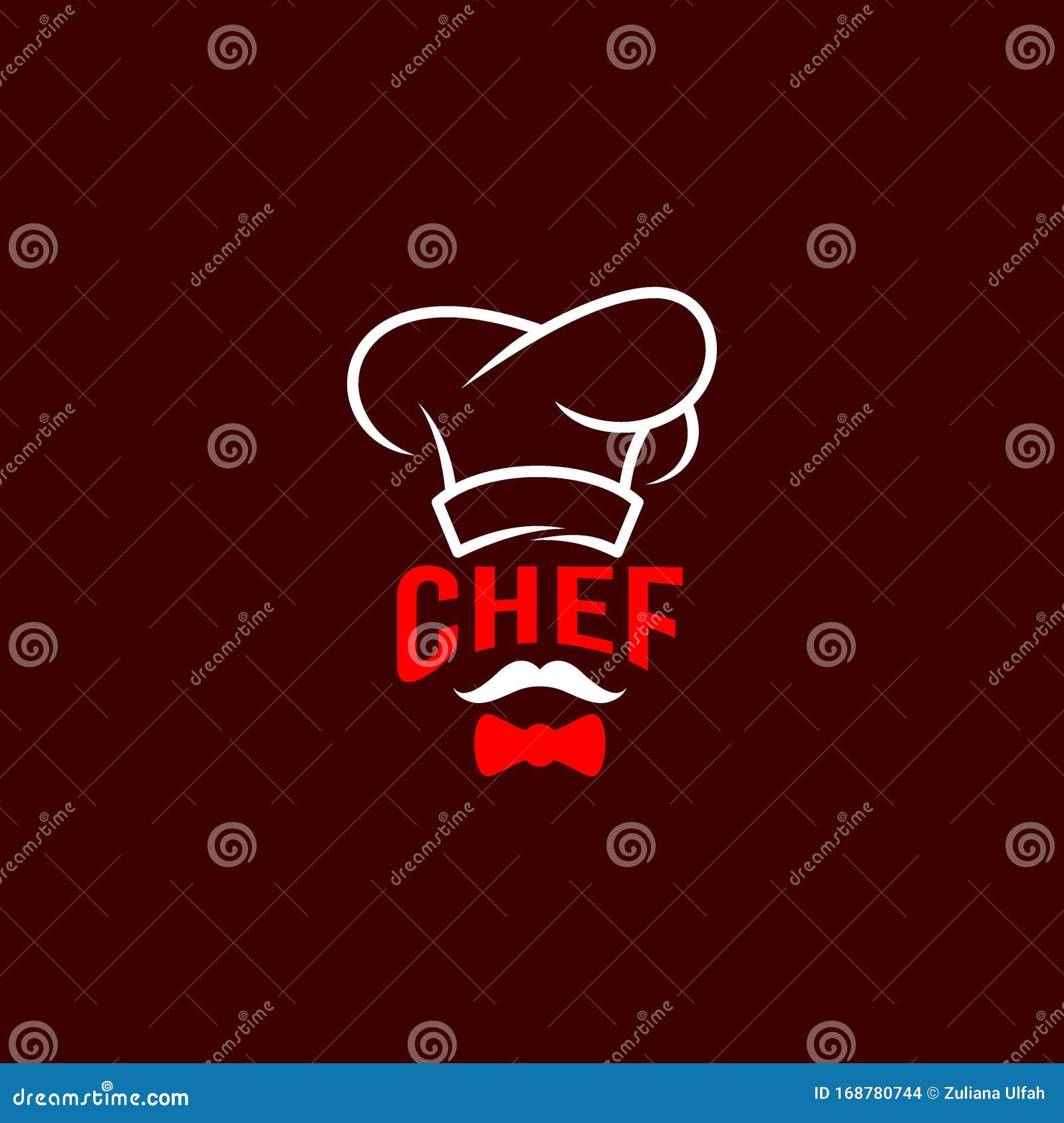 Simple and Creative Flat Chef Logo Design Vector Template Stock ...
