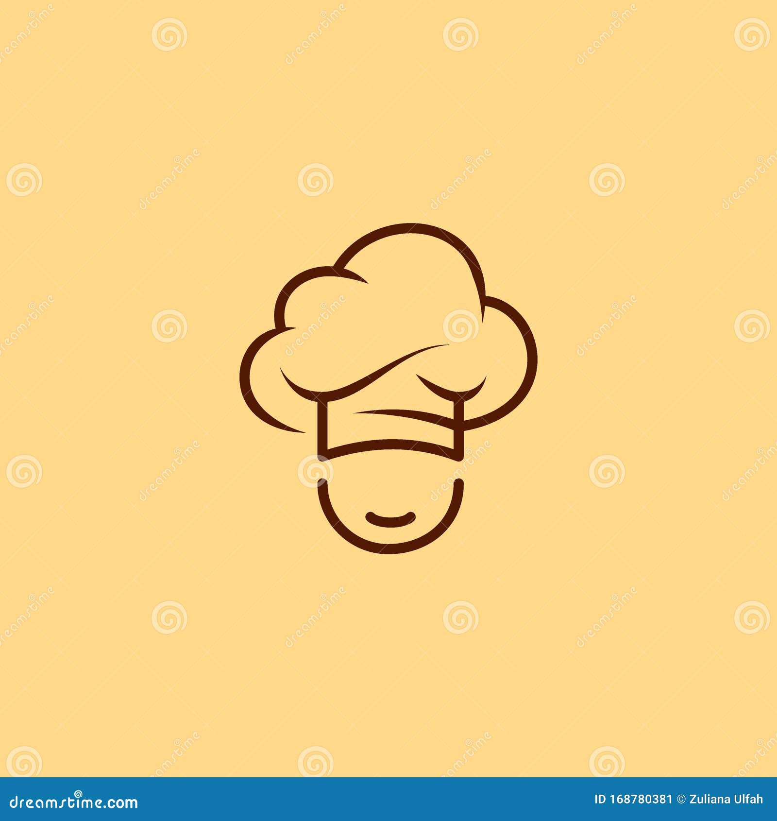 Simple and Creative Flat Chef Logo Design Vector Template Stock ...