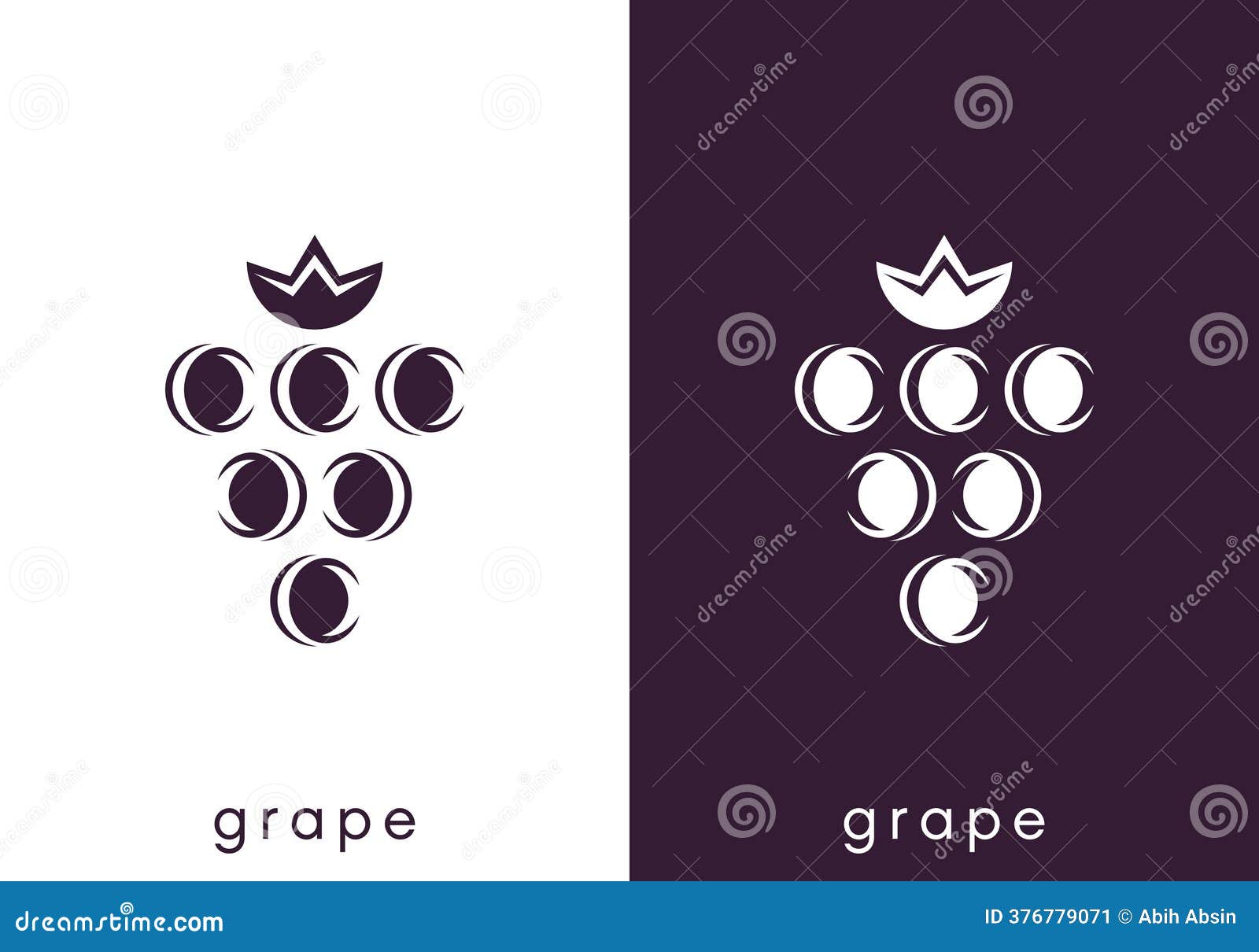 Creative Grape Logo Vector Art Logo Stock Illustration | CartoonDealer ...