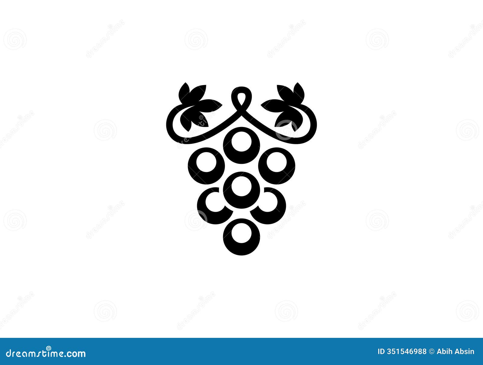 Simple Creative Grape Logo Design Vector Stock Vector - Illustration of ...
