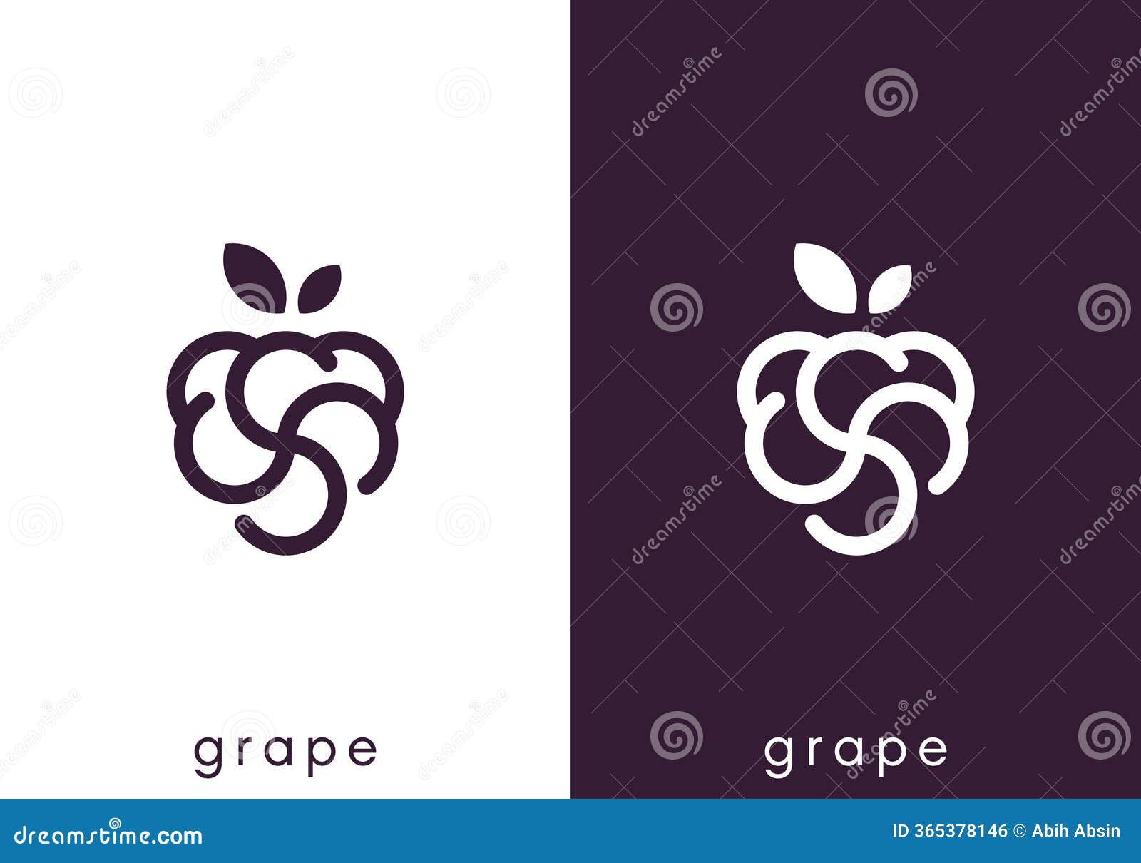 Creative Grape Logo Vector Art Logo Stock Illustration | CartoonDealer ...