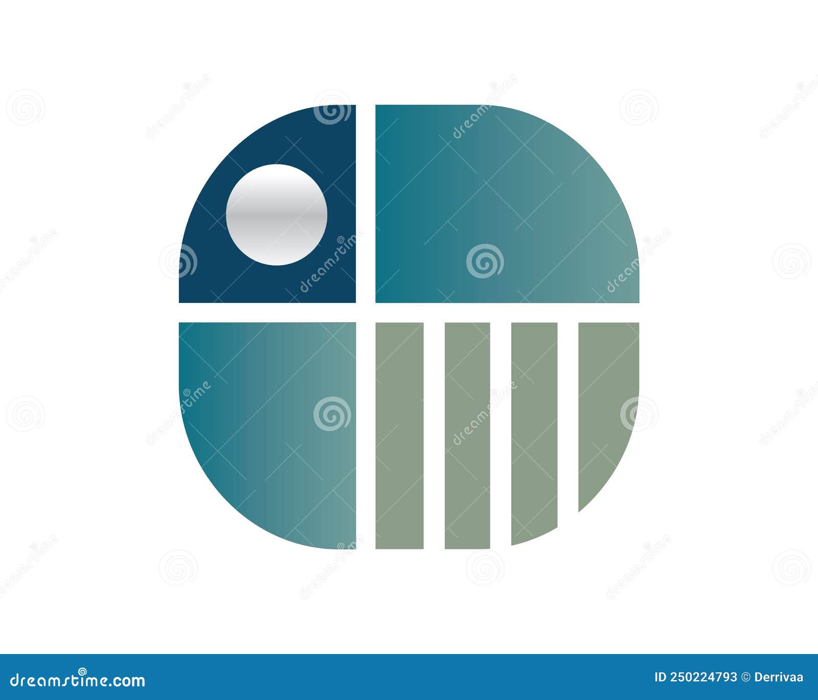 Simple and Creative Moon Combined with Rounded Rectangular Shape Stock ...