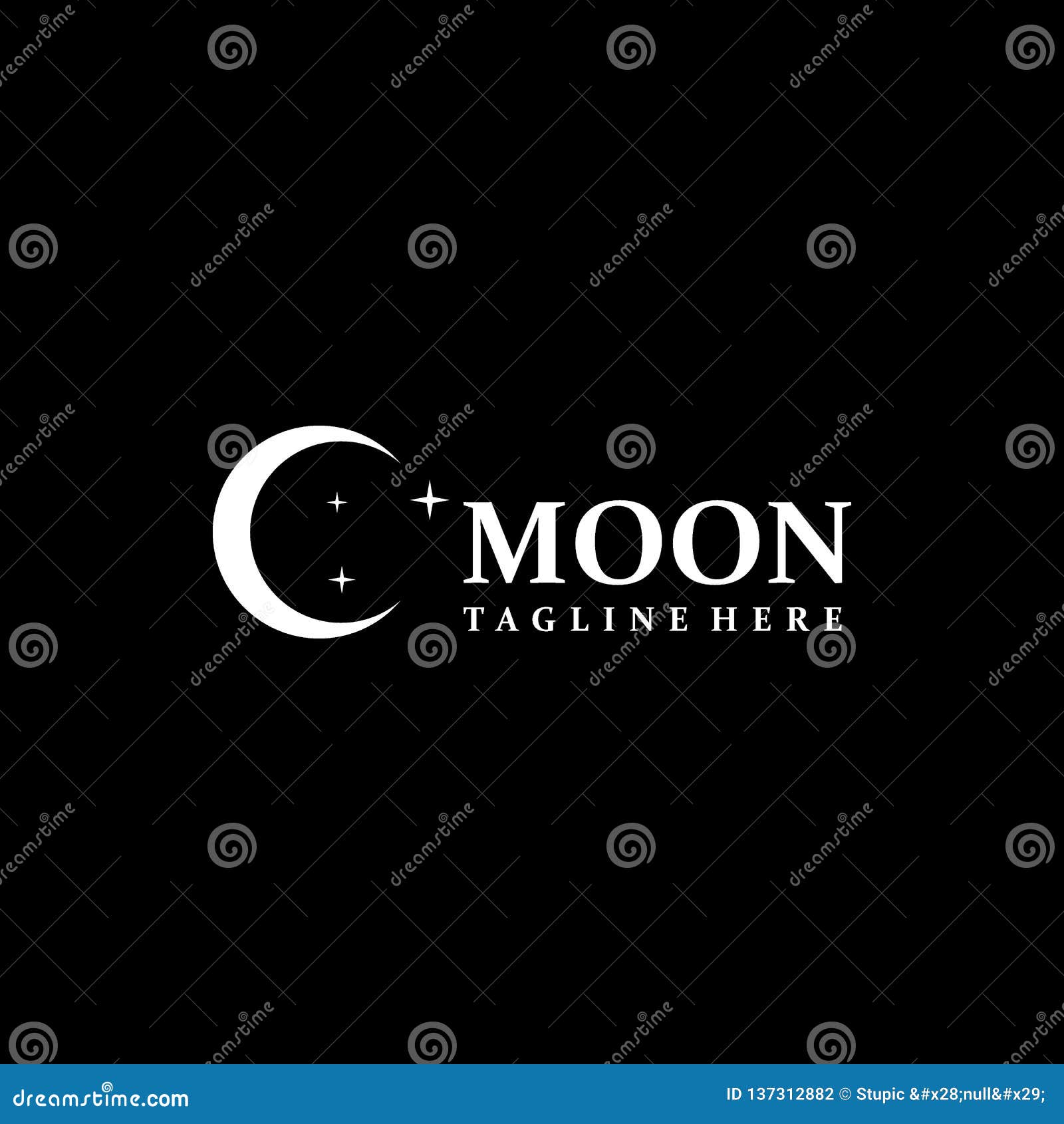 Simple and Creative Moon Logos Collection Stock Illustration ...
