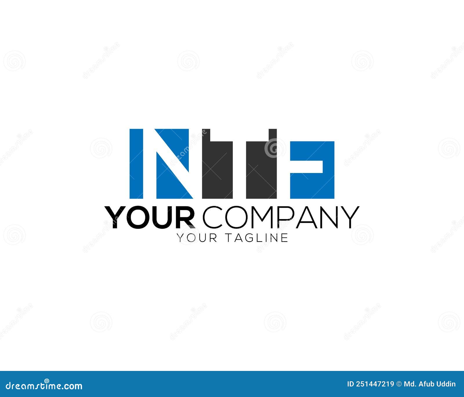 Simple Creative NTF Logo Design Stock Vector - Illustration of logotype ...
