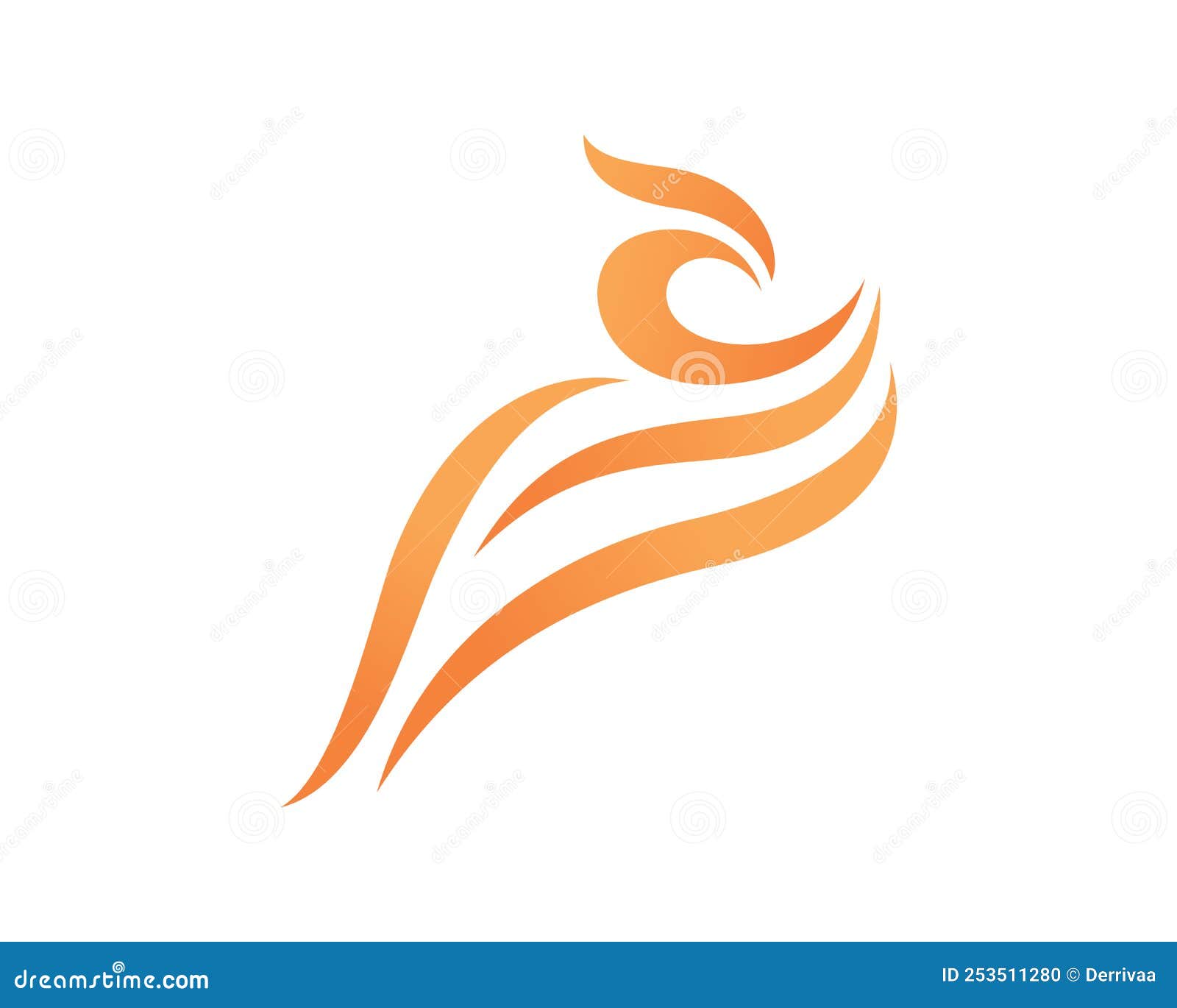 Simple and Creative Phoenix Rising Illustration Stock Vector ...