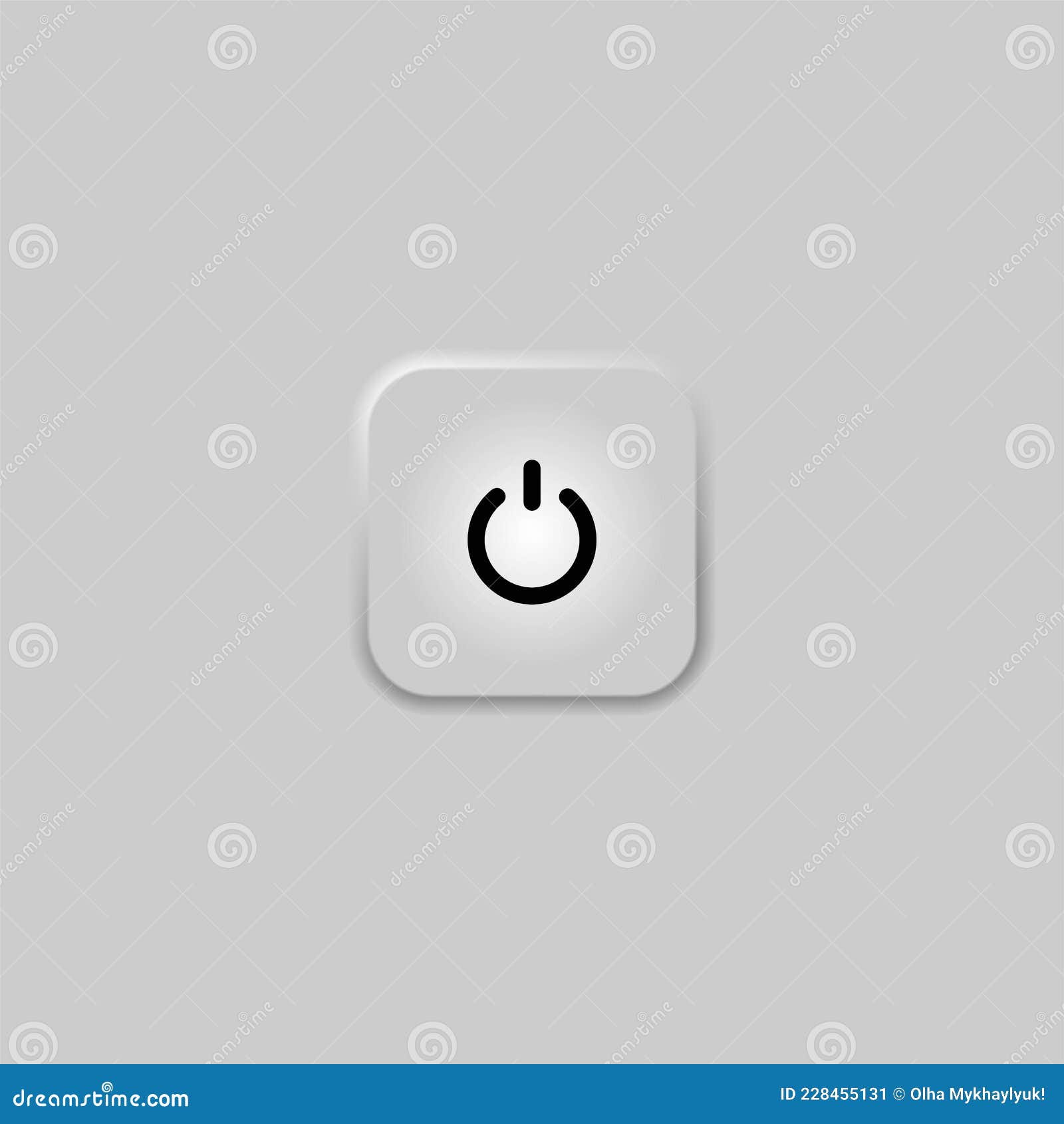 Simple Creative Power Off User Interface in Neumorphism Design. Simple ...