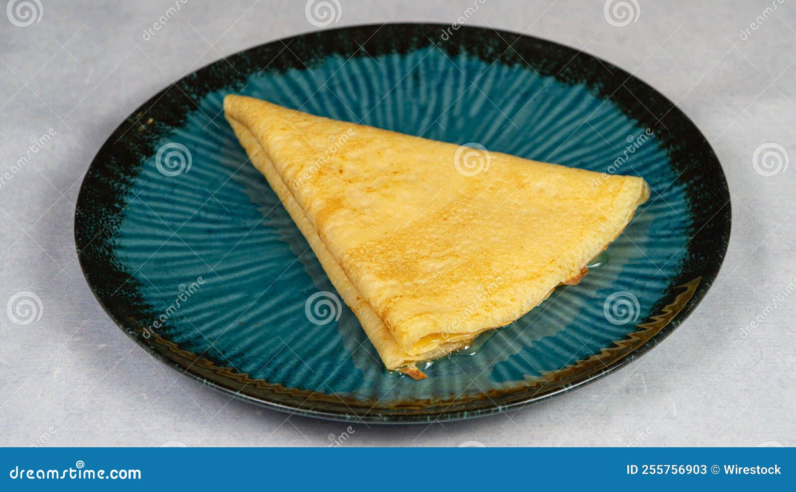 Simple crepe on plate stock image. Image of crepe, sugar - 255756903