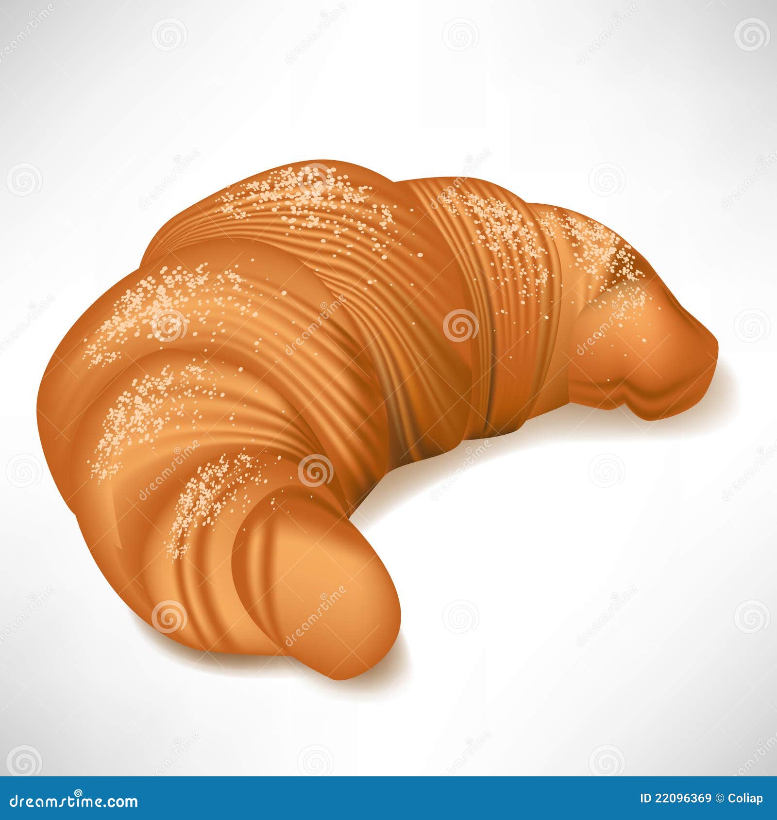 Simple croissant stock vector. Illustration of flaky - 22096369