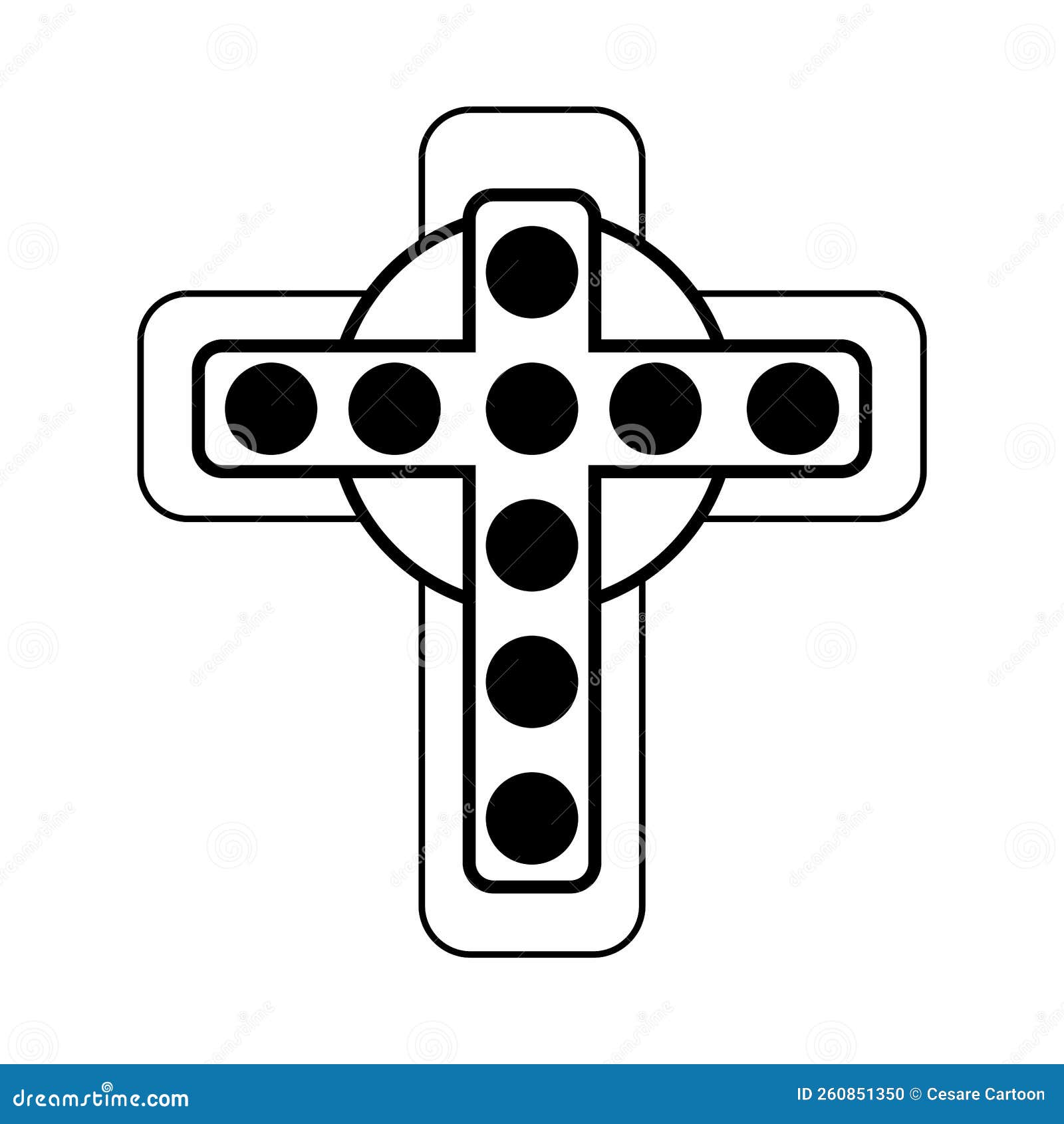 Simple cross stock vector. Illustration of flat, cross - 260851350