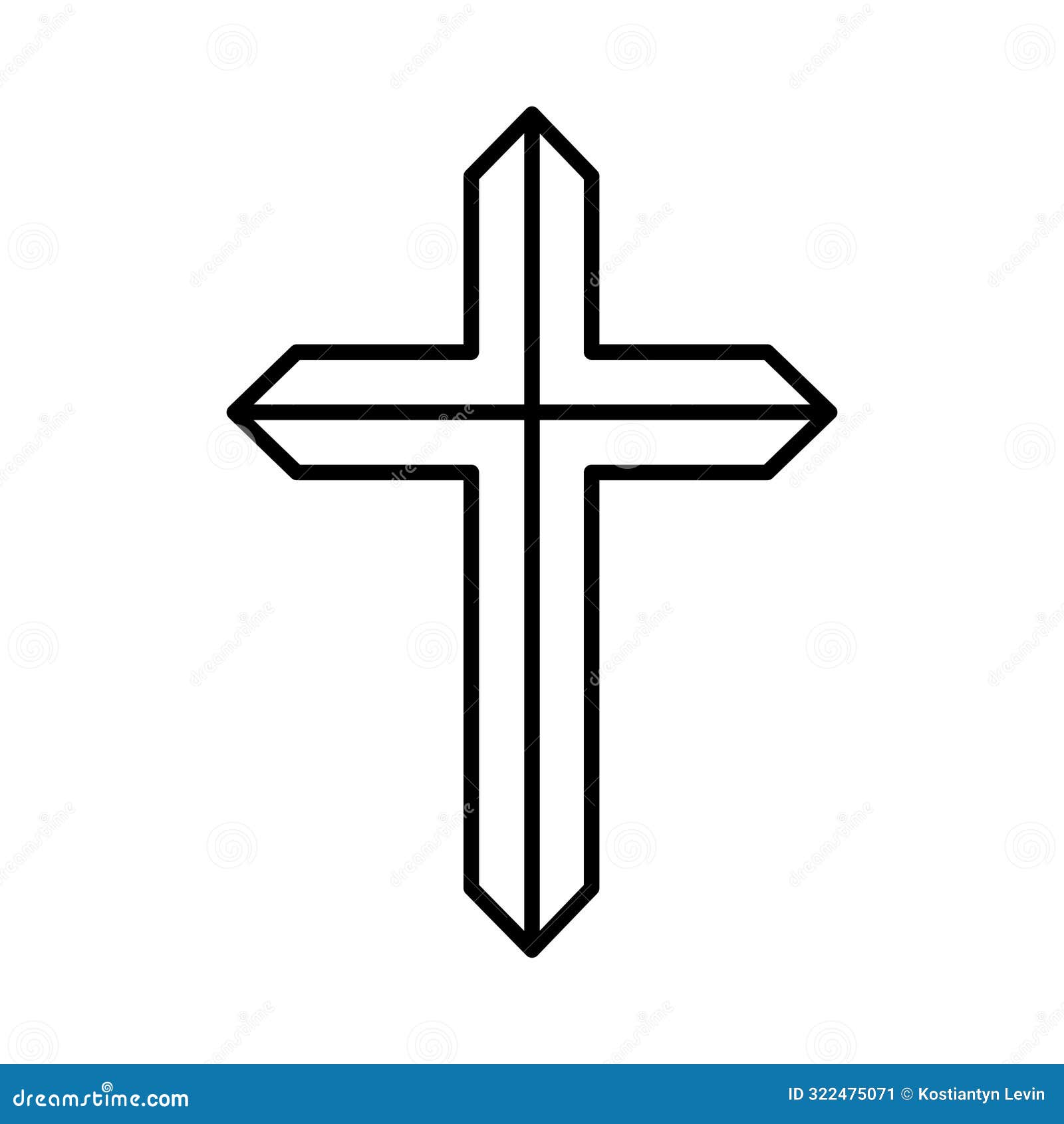 Simple Cross Icon, Christian Cross Symbol Stock Vector - Illustration ...