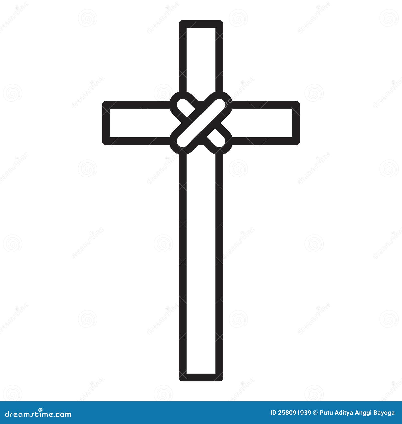 Simple cross icon stock vector. Illustration of design - 258091939