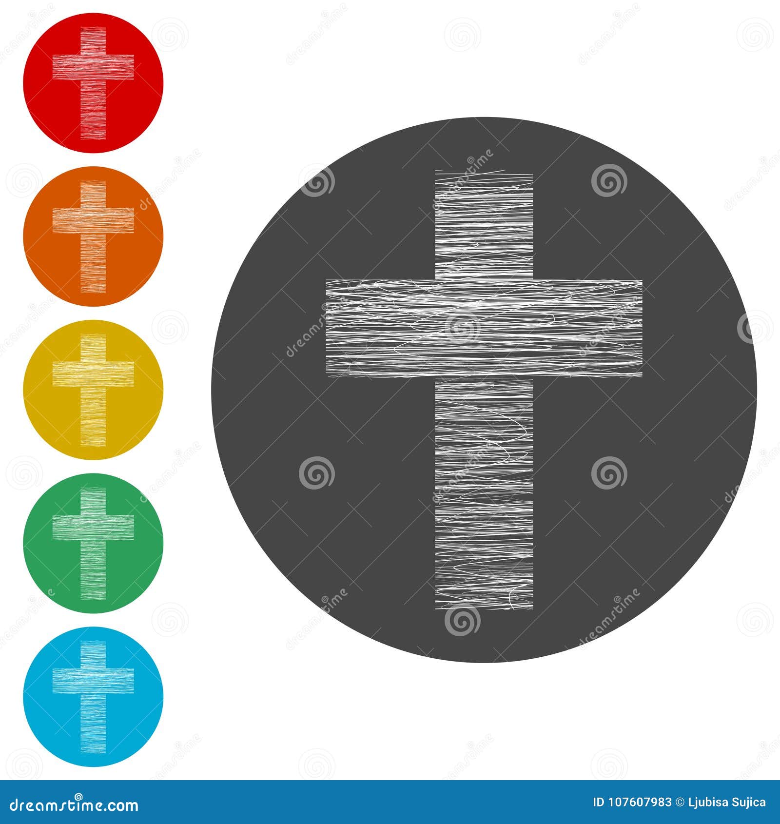 SImple Cross icon stock vector. Illustration of isolated - 107607983
