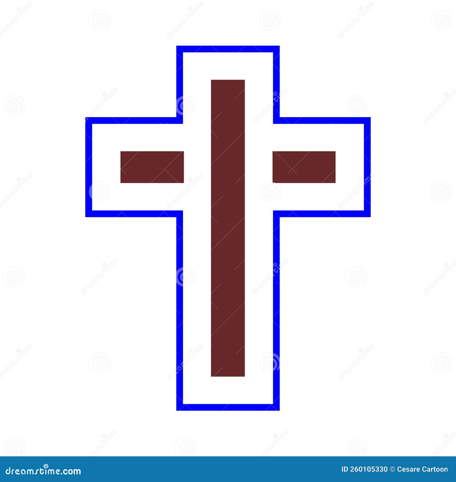 Simple cross stock vector. Illustration of cartoon, simple - 260105330