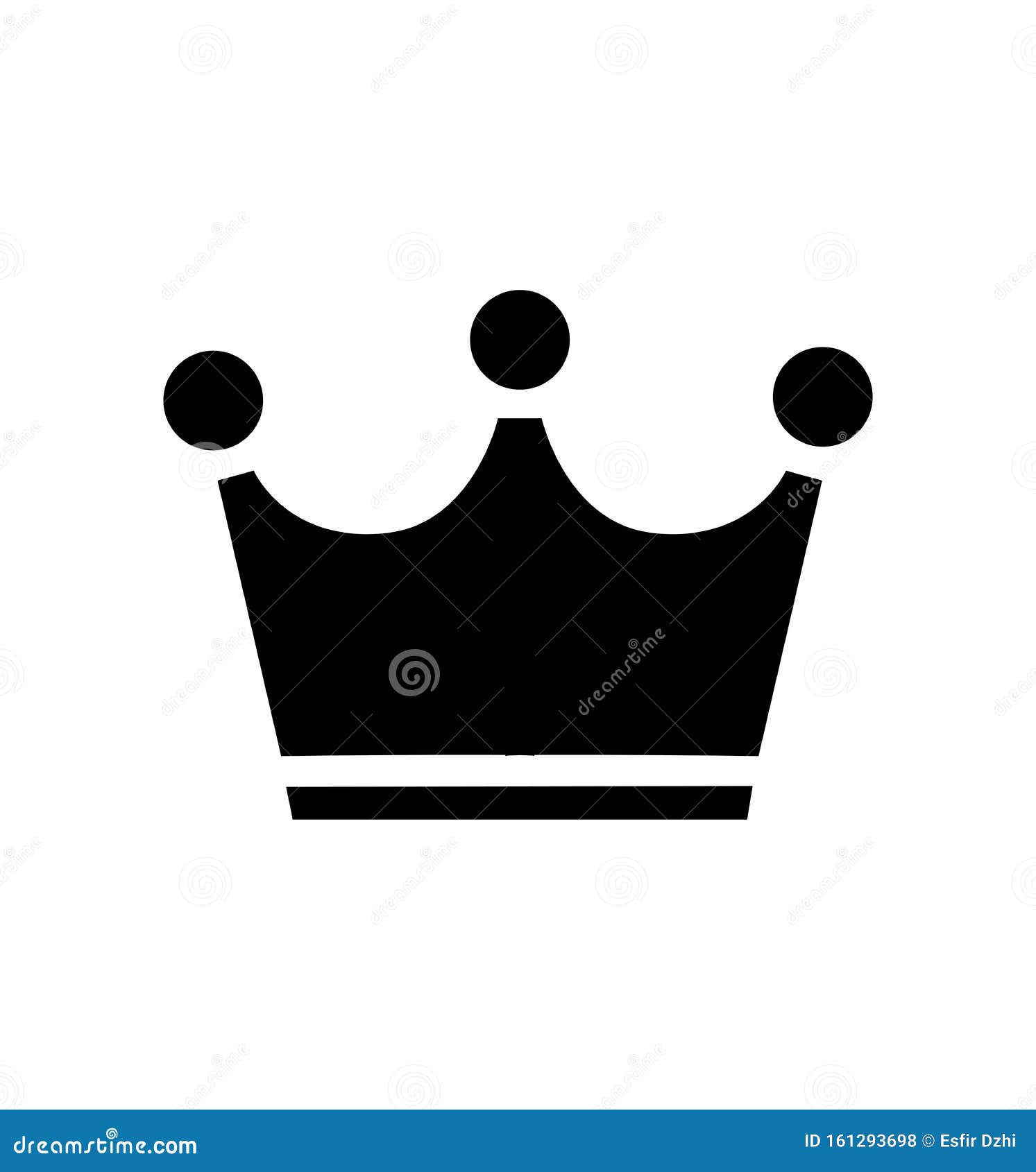 Simple Crown Flat Icon Vector Isolated Eps 10 Stock Vector ...