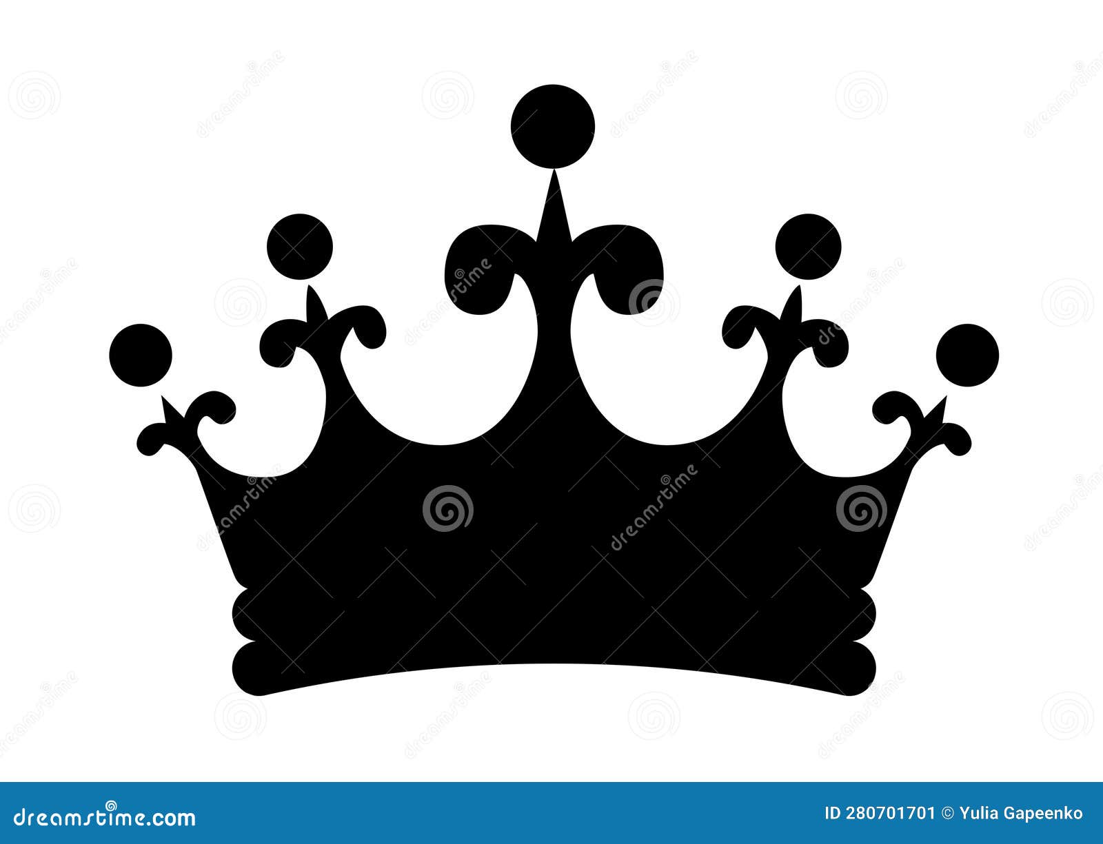 Simple Crown Icon. Vector Illustration Stock Vector - Illustration of ...
