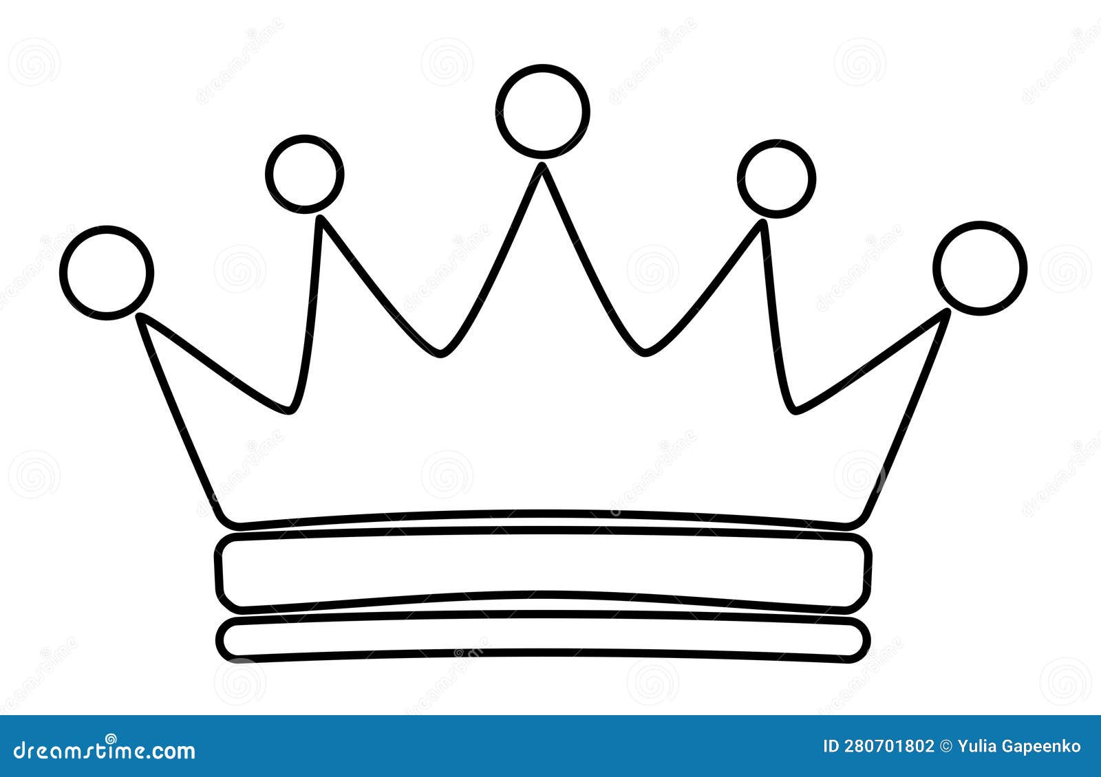 Simple Crown Icon. Vector Illustration Stock Vector - Illustration of ...