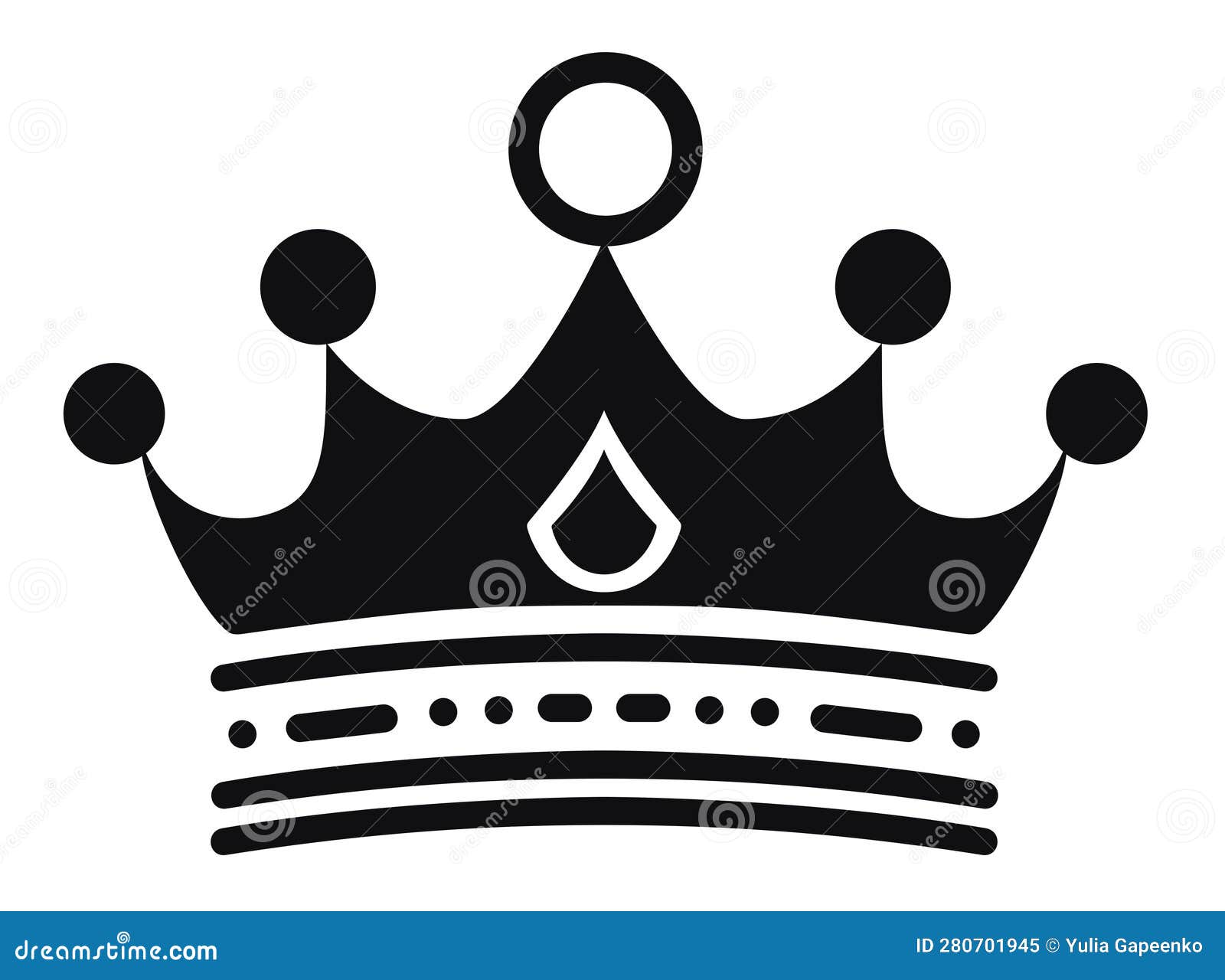 Simple Crown Icon. Vector Illustration Stock Vector - Illustration of ...
