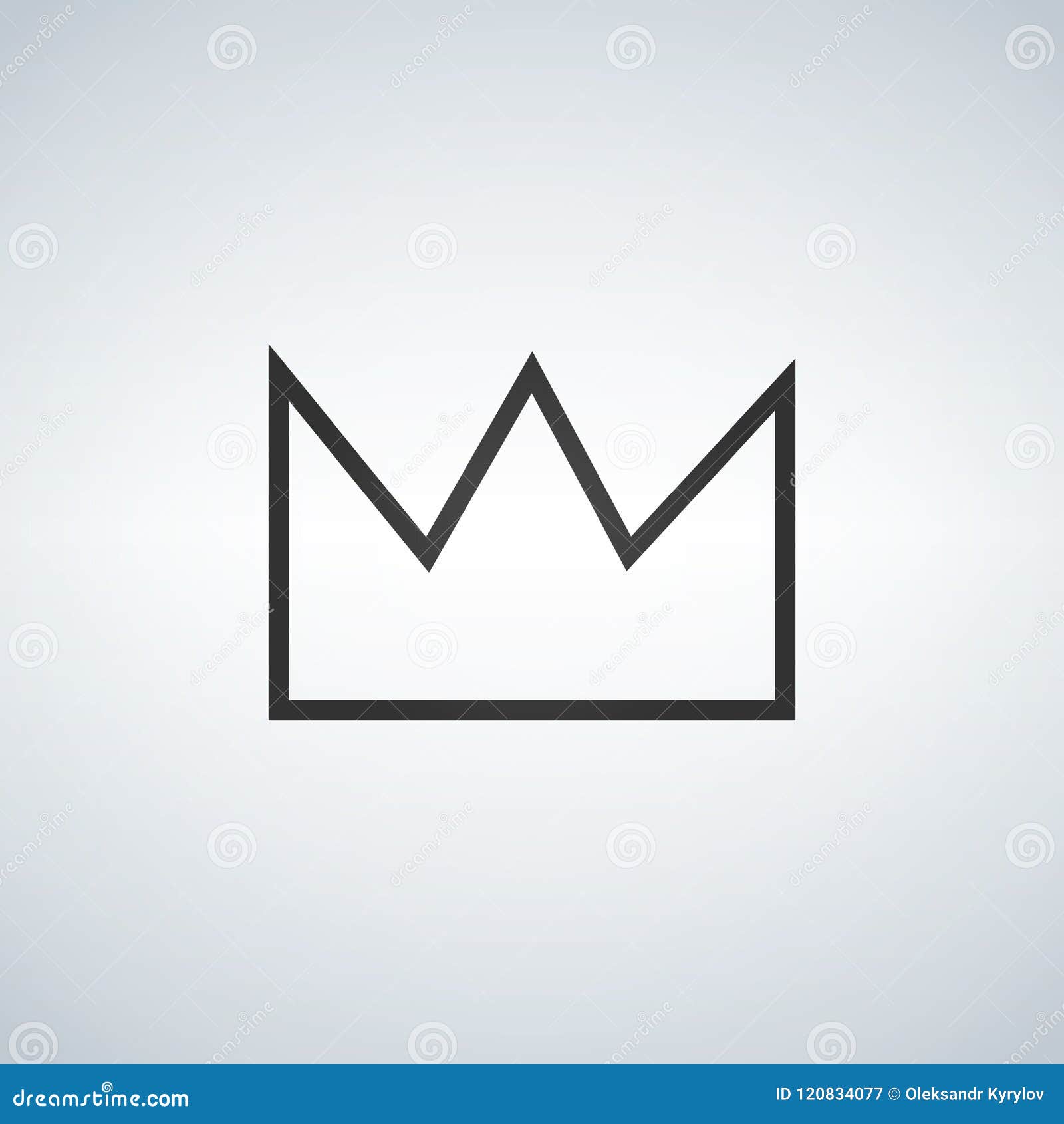Simple Crown Icon Vector Illustration, Isolated on White Background ...