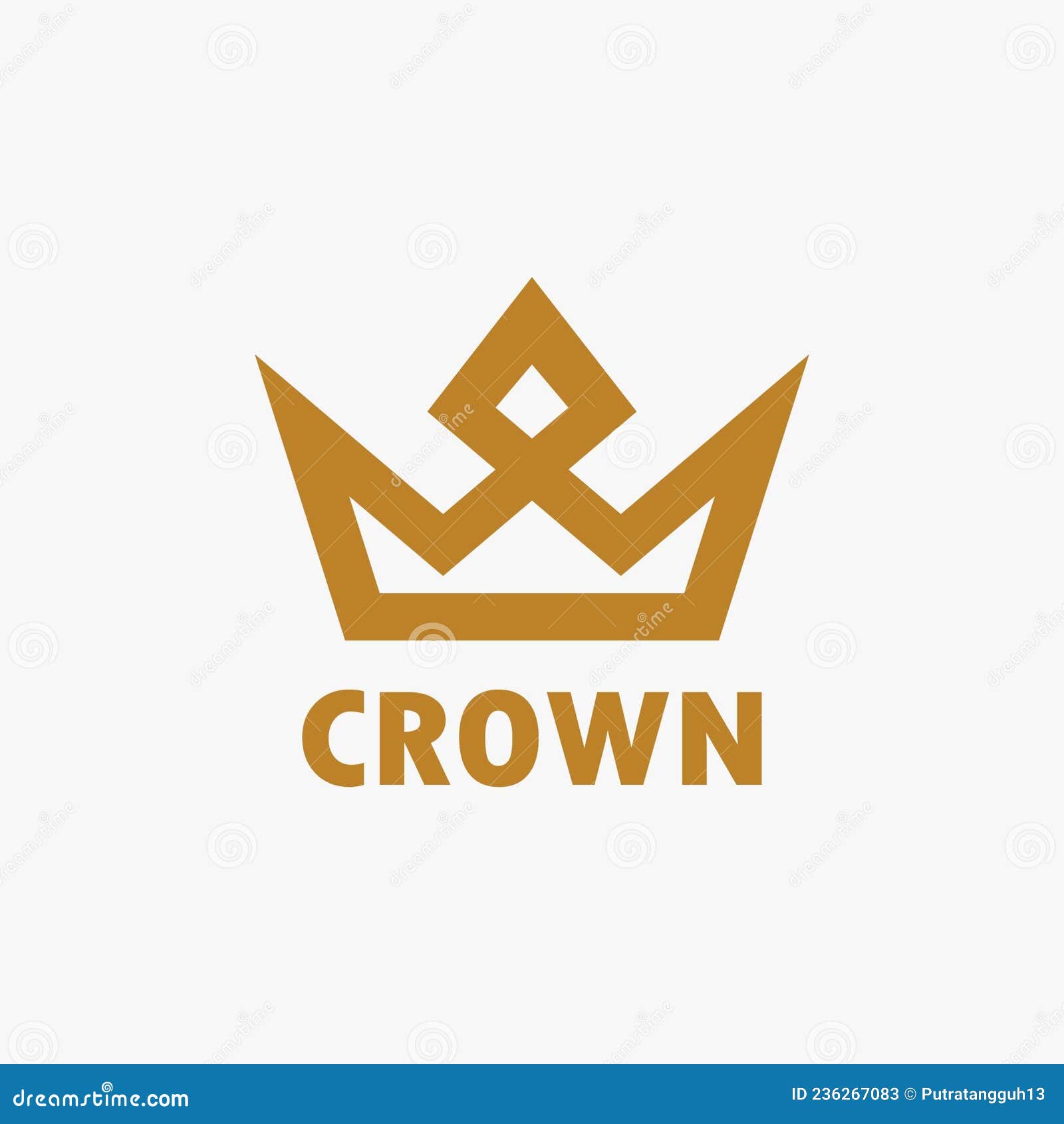 Simple crown logo design stock vector. Illustration of awesome - 236267083