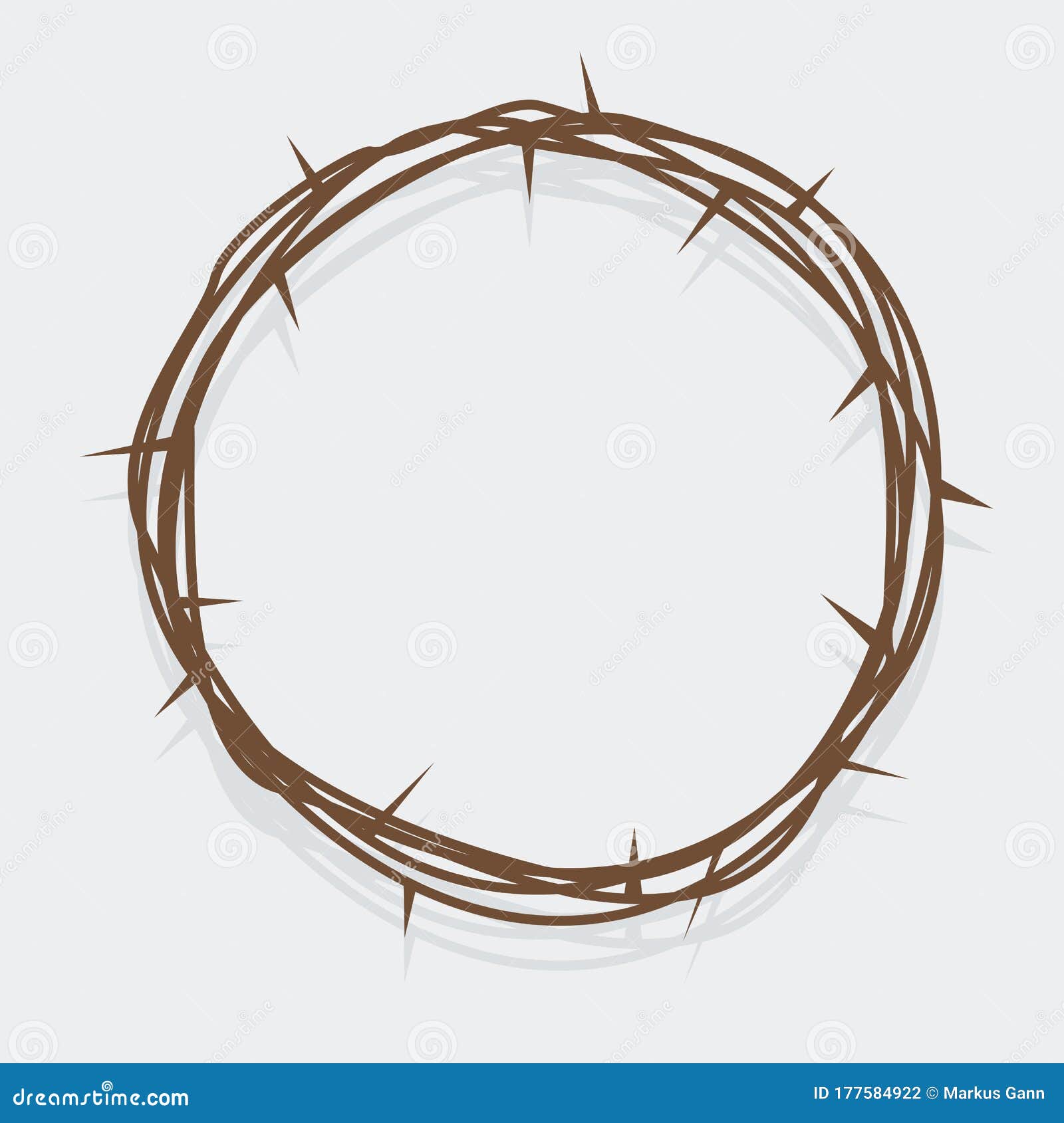 Simple crown of thorns stock illustration. Illustration of religion ...