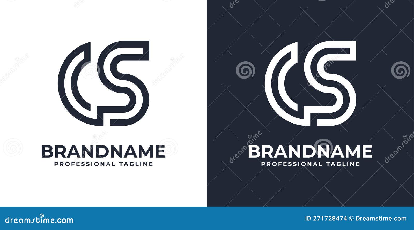 Simple CS Monogram Logo stock illustration. Illustration of font ...