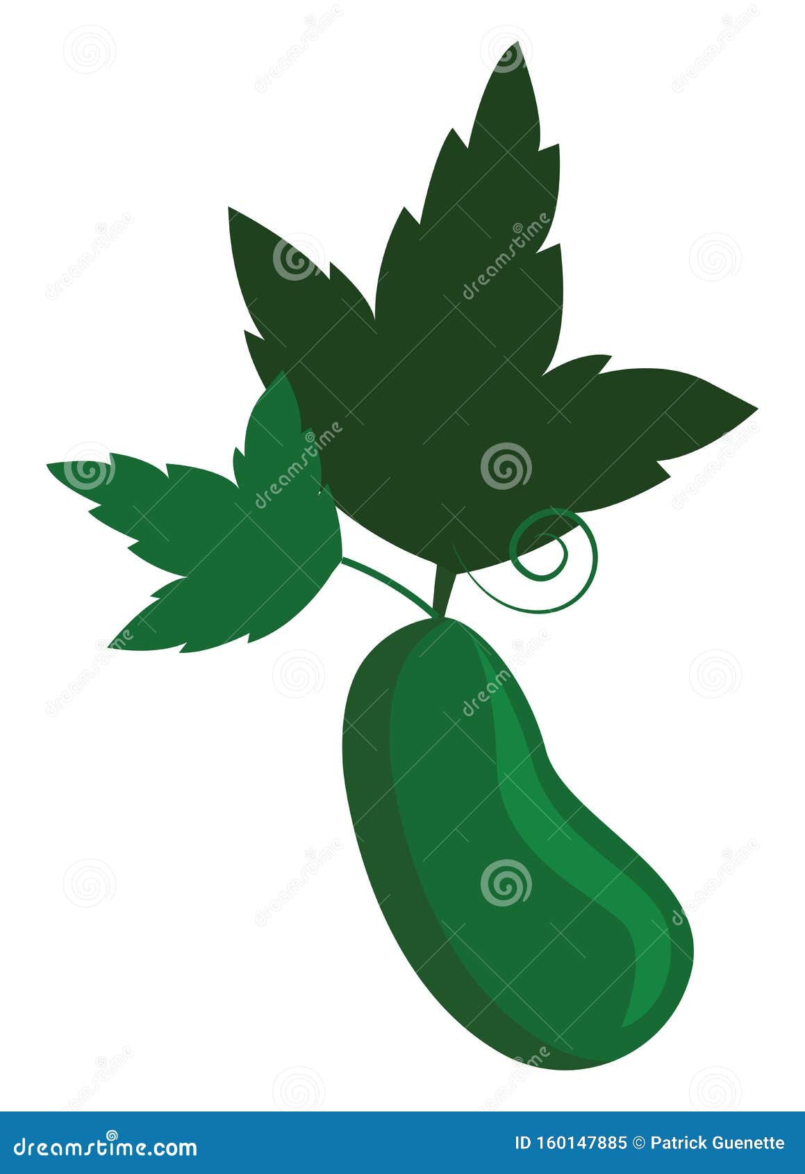 Simple Cucumber Vector Illustration Stock Vector - Illustration of ...
