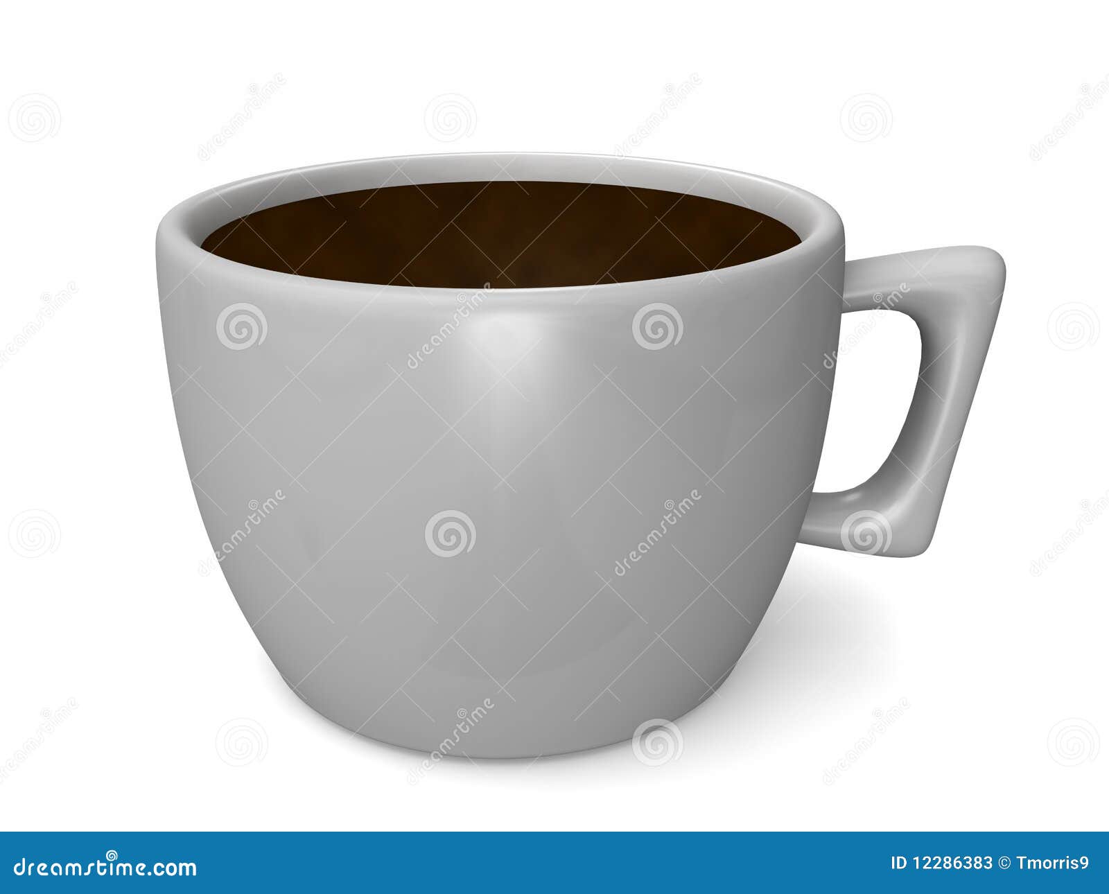 Simple cup of coffee stock illustration. Illustration of dark - 12286383