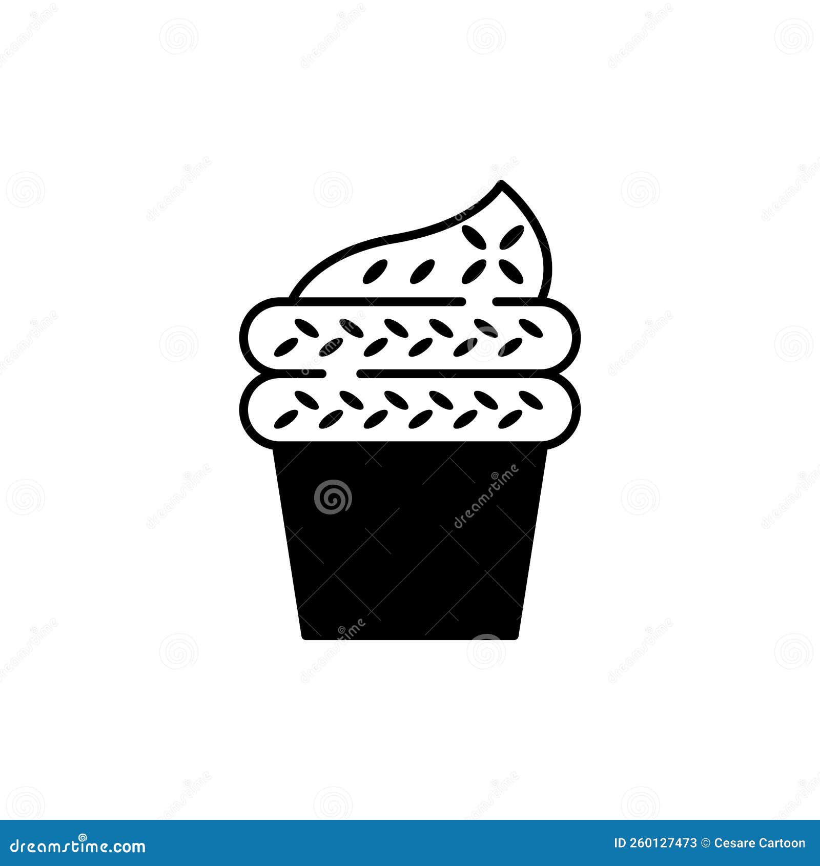 Simple cupcakes stock vector. Illustration of food, sweets - 260127473