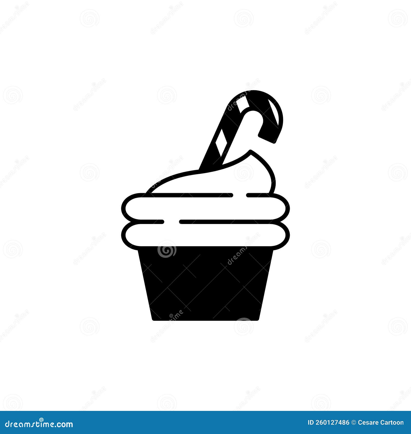 Simple cupcakes stock vector. Illustration of sweets - 260127486