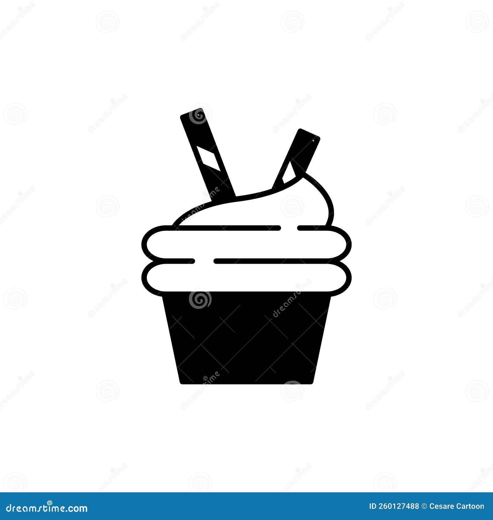 Simple cupcakes stock vector. Illustration of cartoon - 260127488
