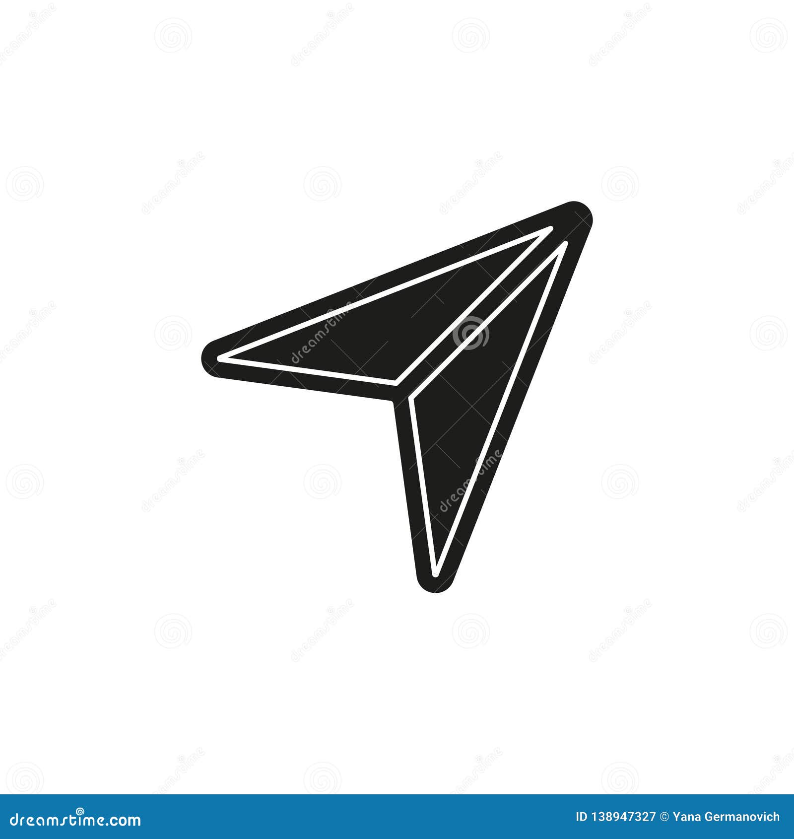 Simple Cursor Vector Icon stock illustration. Illustration of business ...