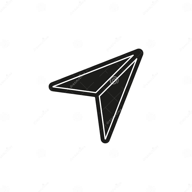 Simple Cursor Vector Icon stock illustration. Illustration of business ...