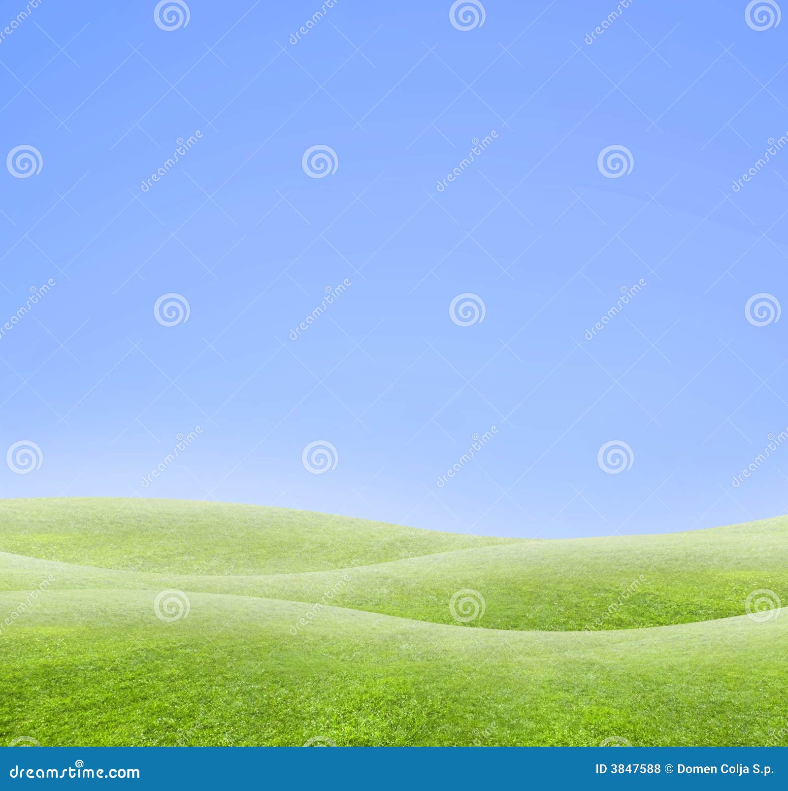 Simple Curved Blue and Green Horizon Background Stock Illustration ...