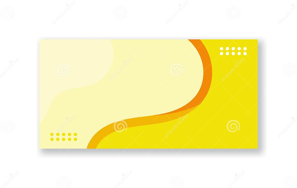 Simple Curved Pattern Modern Yellow Background Stock Illustration - Illustration of comb, card ...